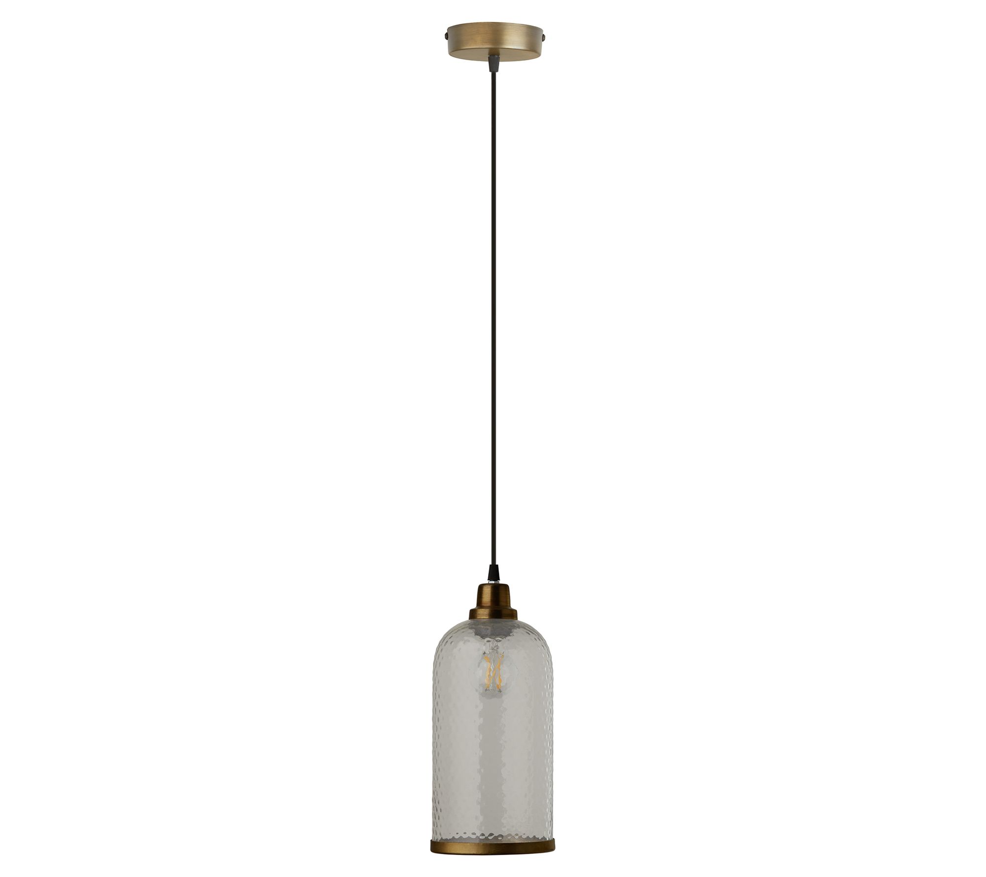River of Goods 6"W 1-Light Toby Glass and MetalPendant - QVC.com