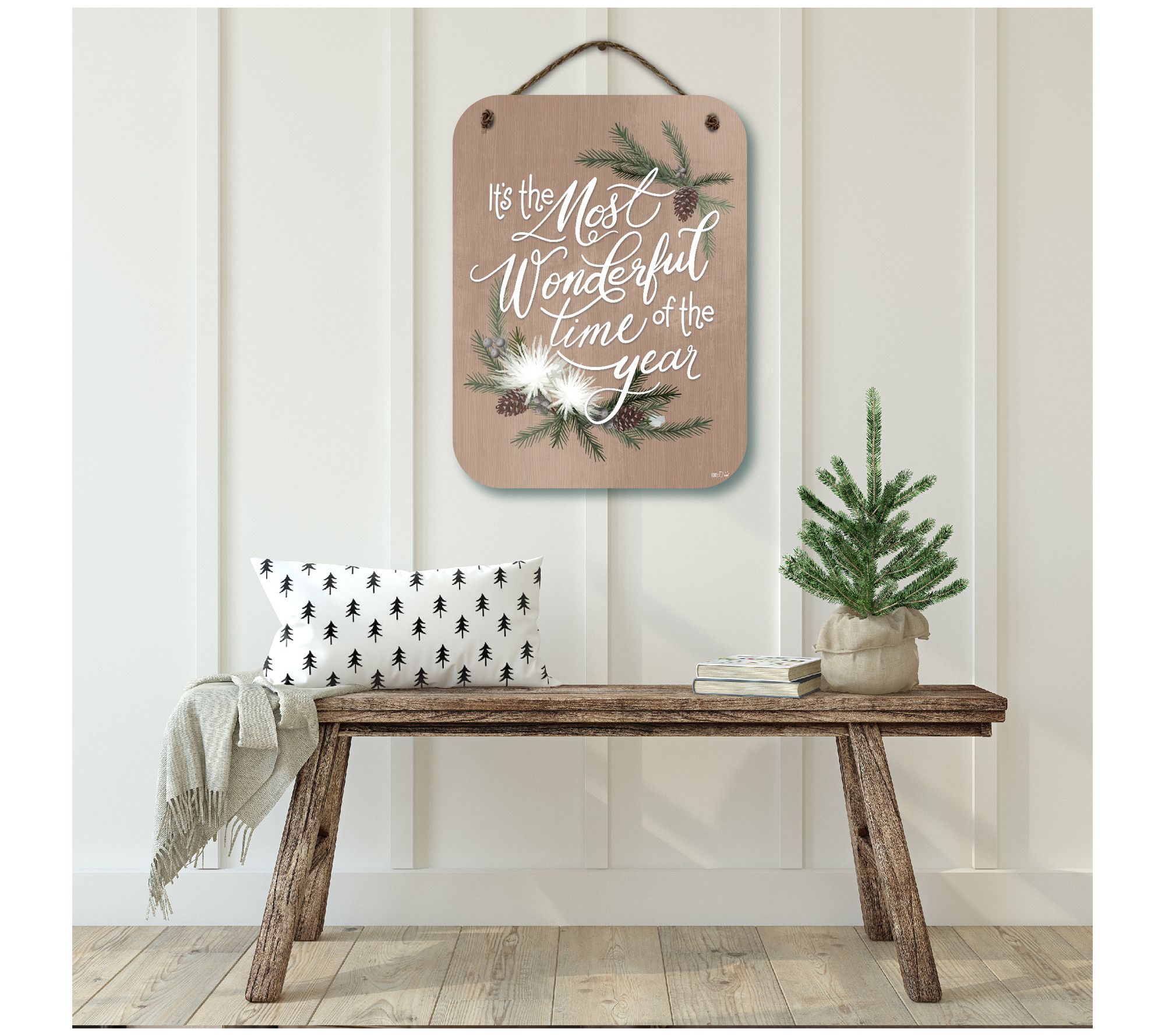 Courtside Market Most Wonderful Time 12x16 Hanging Sign - QVC.com