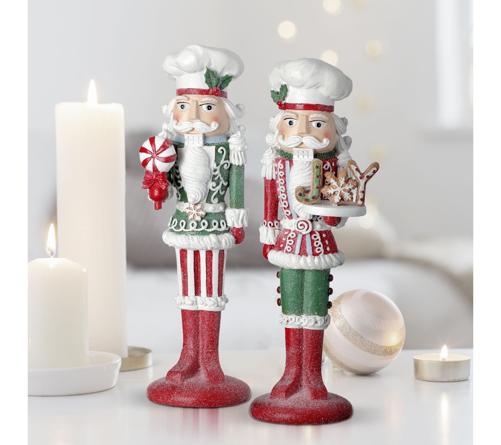 11.5" Candy Nutcracker Set of 2 by Valerie - QVC.com