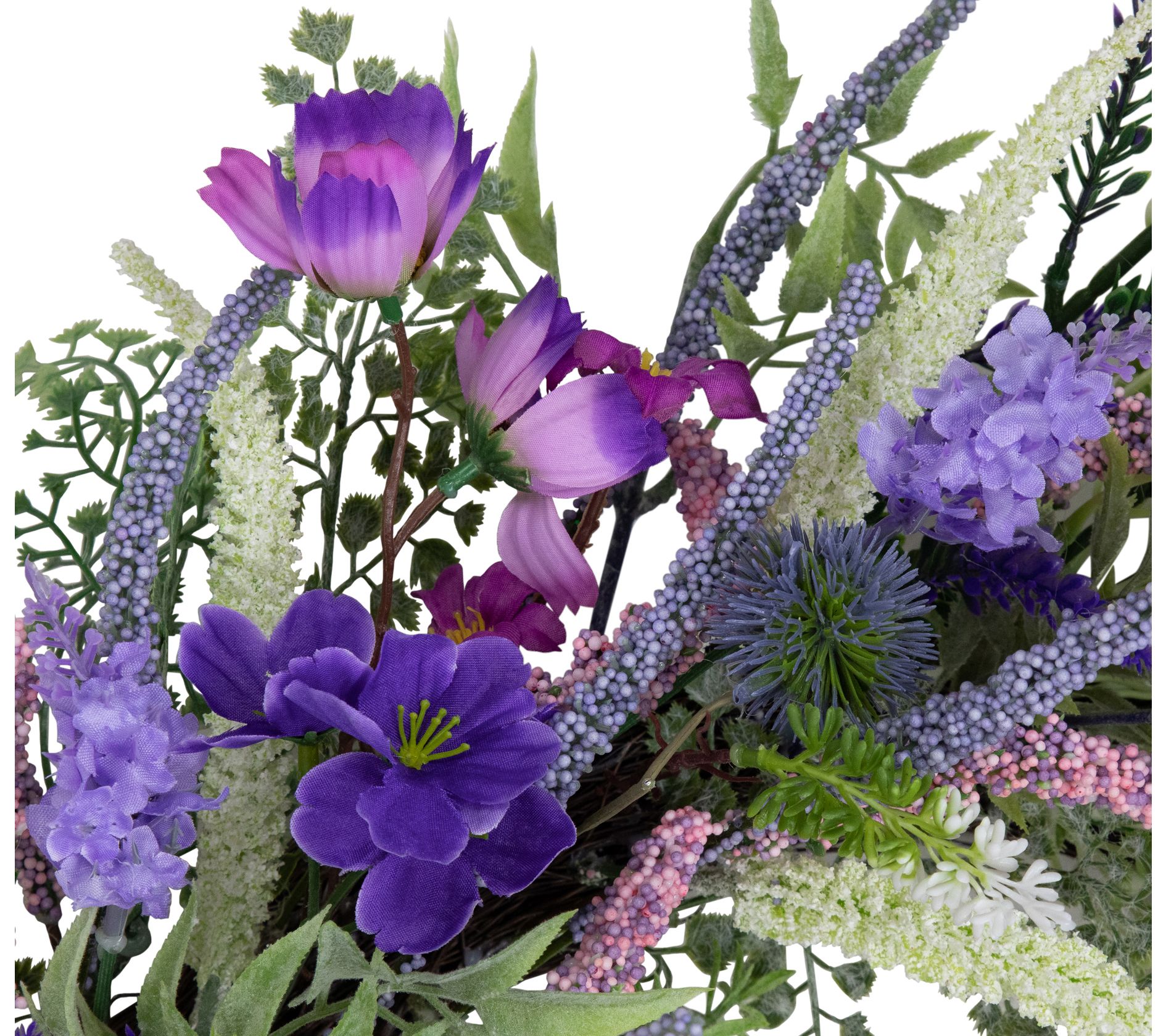 Northlight Mixed Wildflowers and Magnolias Spring Wreath - QVC.com