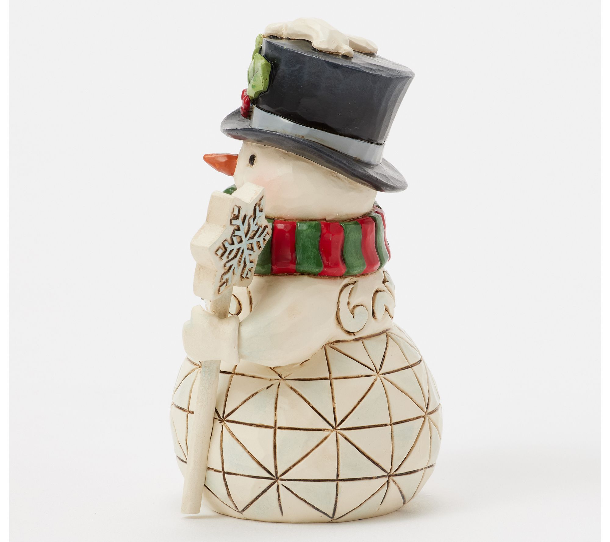 Jim Shore Heartwood Creek Snowman Snowflake Staff Mini 3.82in - QVC.com