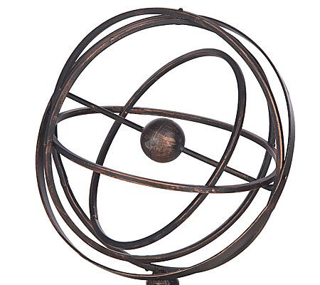 Decorative Bronze Metal 12-inch Sphere by Linda Dano - QVC.com