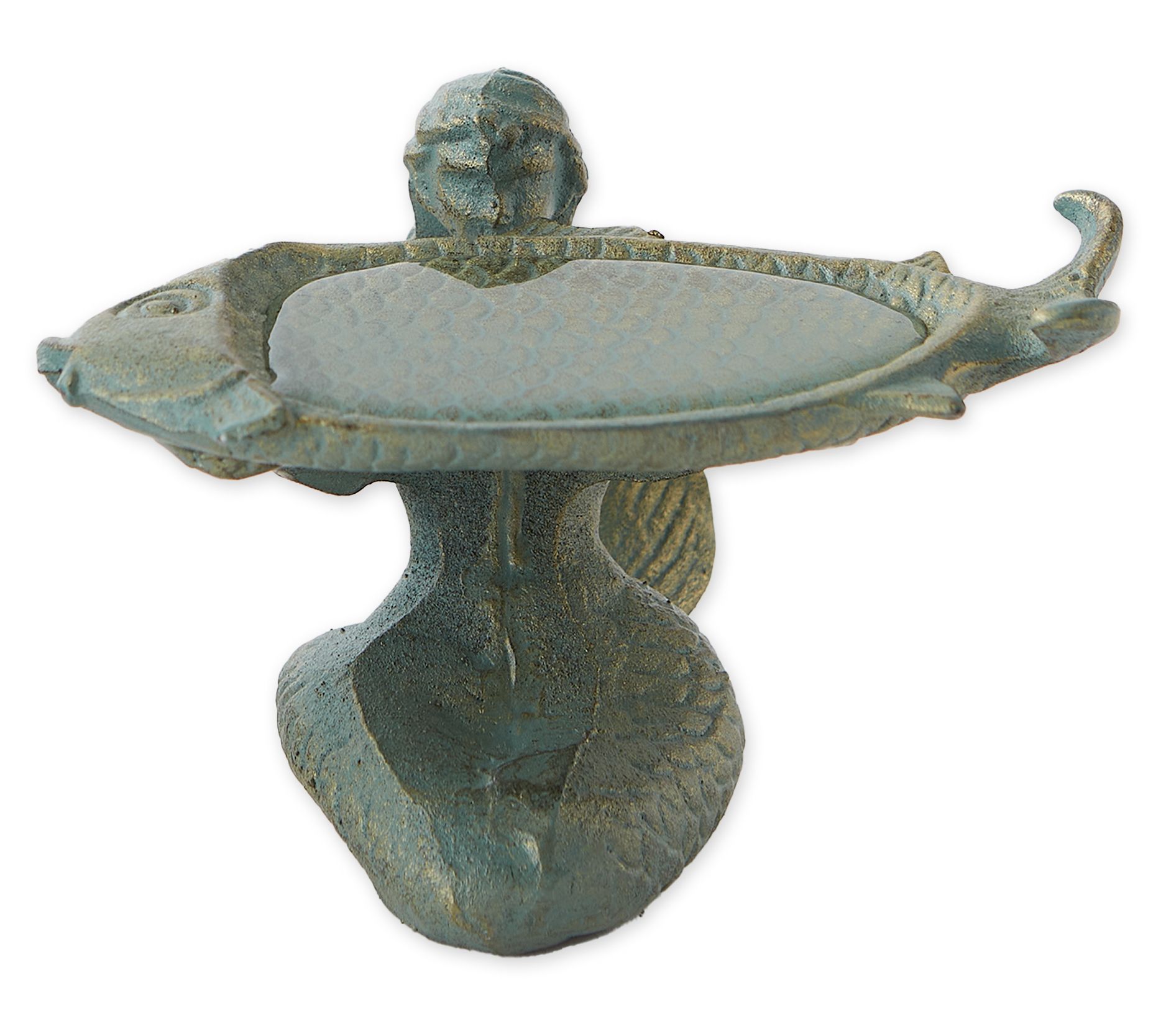 Zingz & Thingz Mermaid With Fish Birdbath - QVC.com