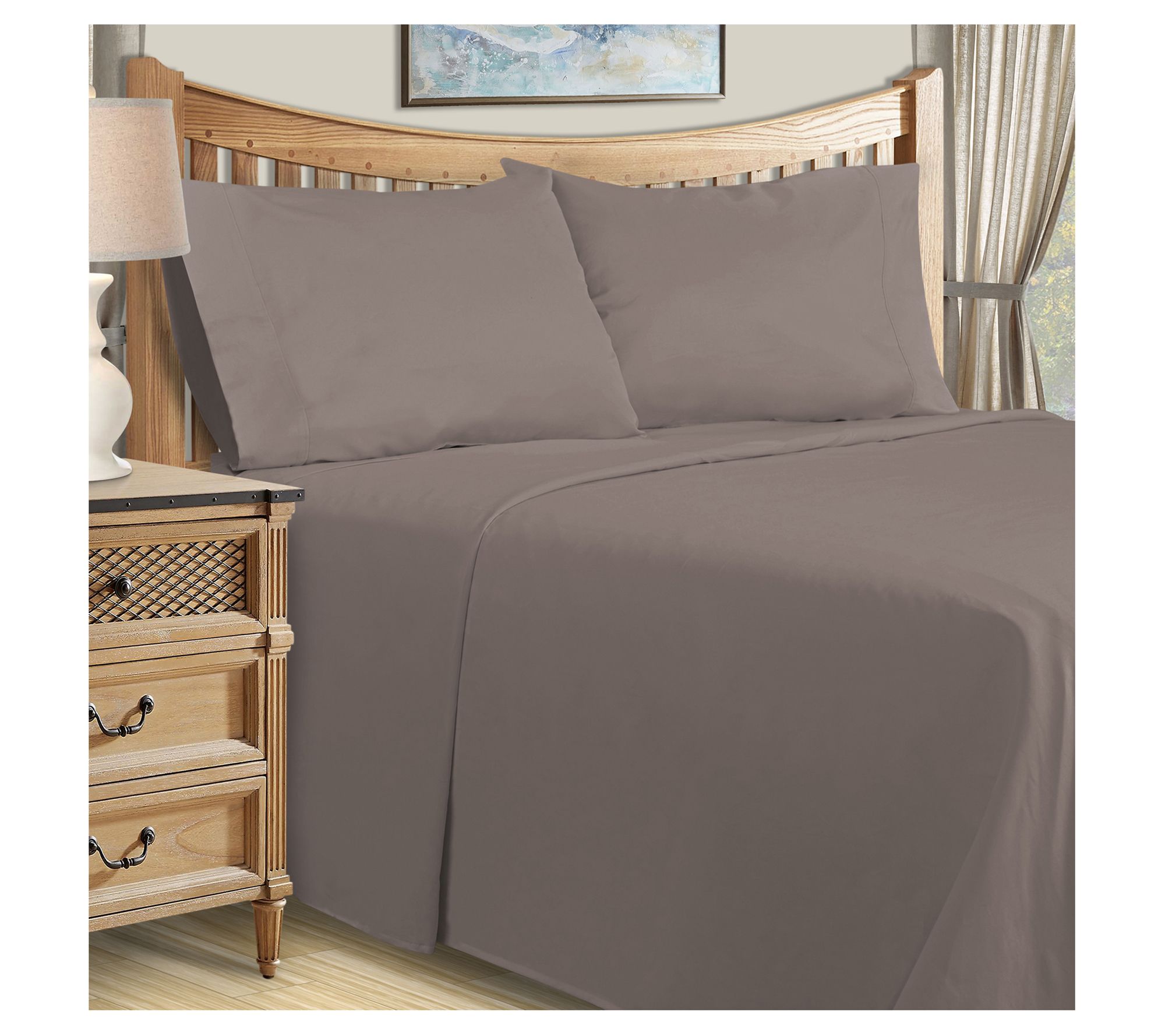 Superior 1500TC Cotton Blend Deep Pocket Bed Sheet Set, Queen - QVC.com