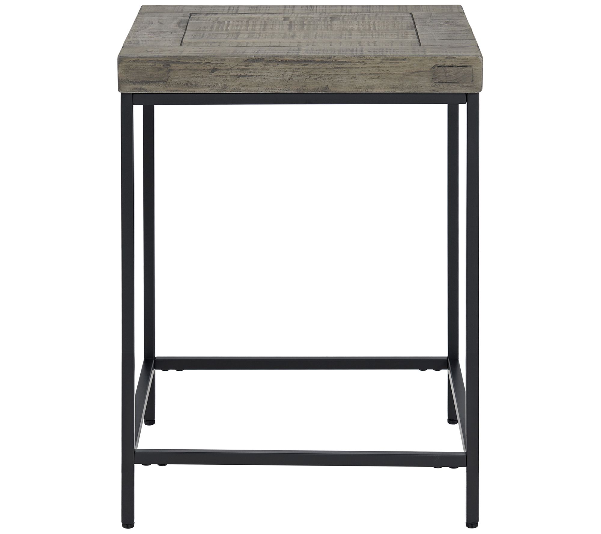 Lavish Home 2 Industrial Modern Side Tables with Wood Tops - QVC.com