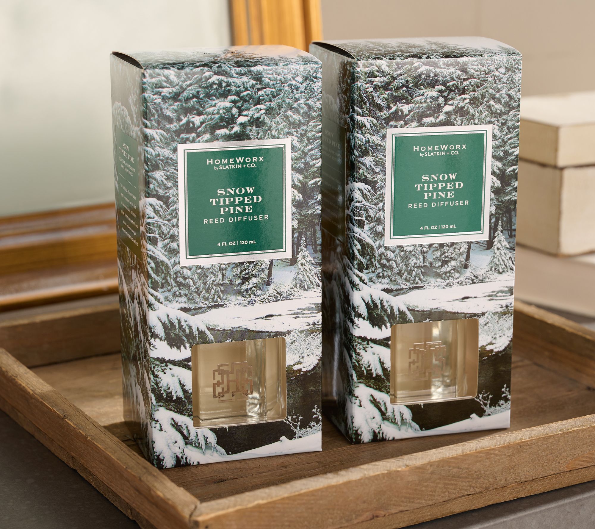 "As Is" HomeWorx by Slatkin & Co. Set/2 Snow Tip Pine Diffusers - QVC.com
