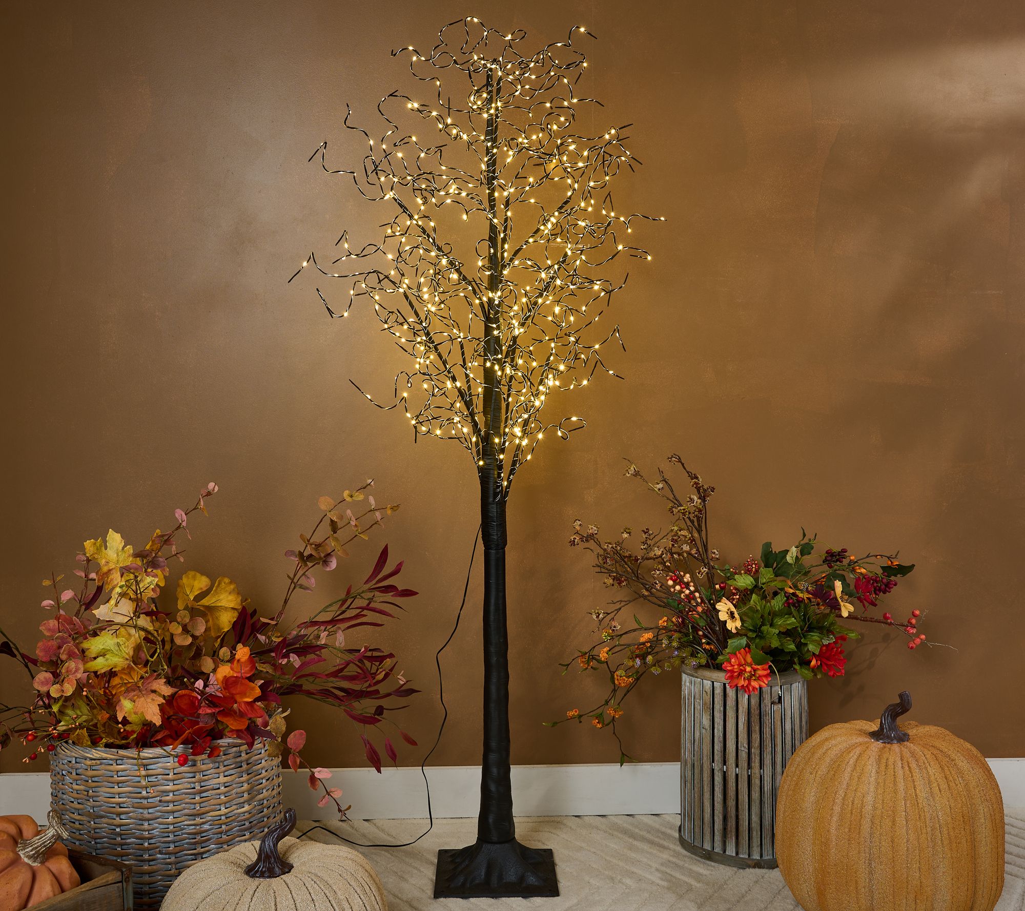 "As Is" 4' Indoor/Outdoor Illuminated Birch Tree by Valerie - QVC.com