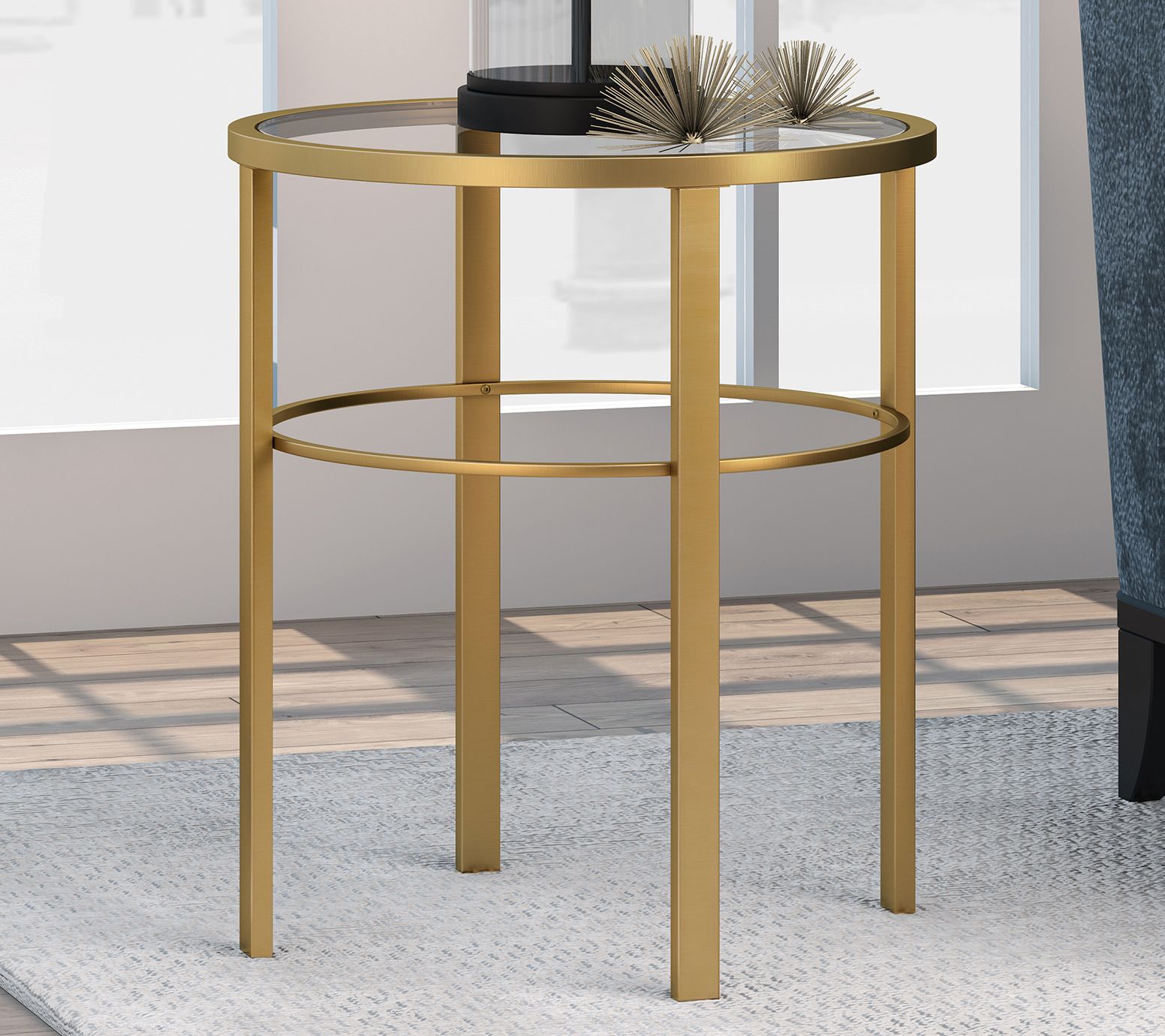 Hudson&Canal Gaia 20" Wide Round Side Table - QVC.com