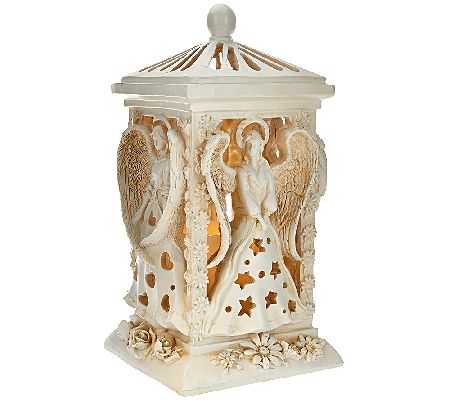 Four Sided Illuminated Angel Lantern by Home Reflections - QVC.com