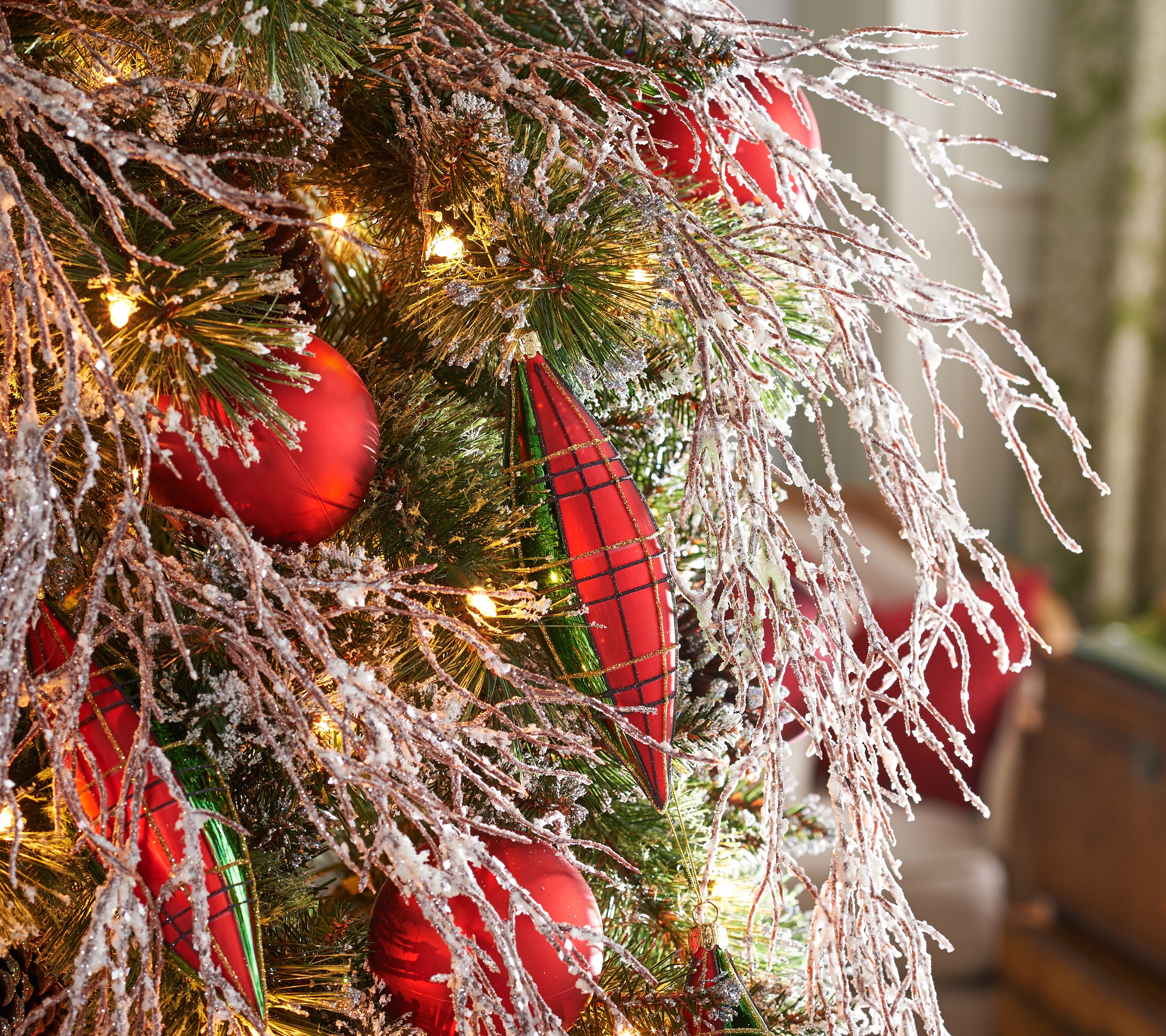 "As Is" Set of 3 Icy Stems with Cascading Icicles by Valerie - QVC.com