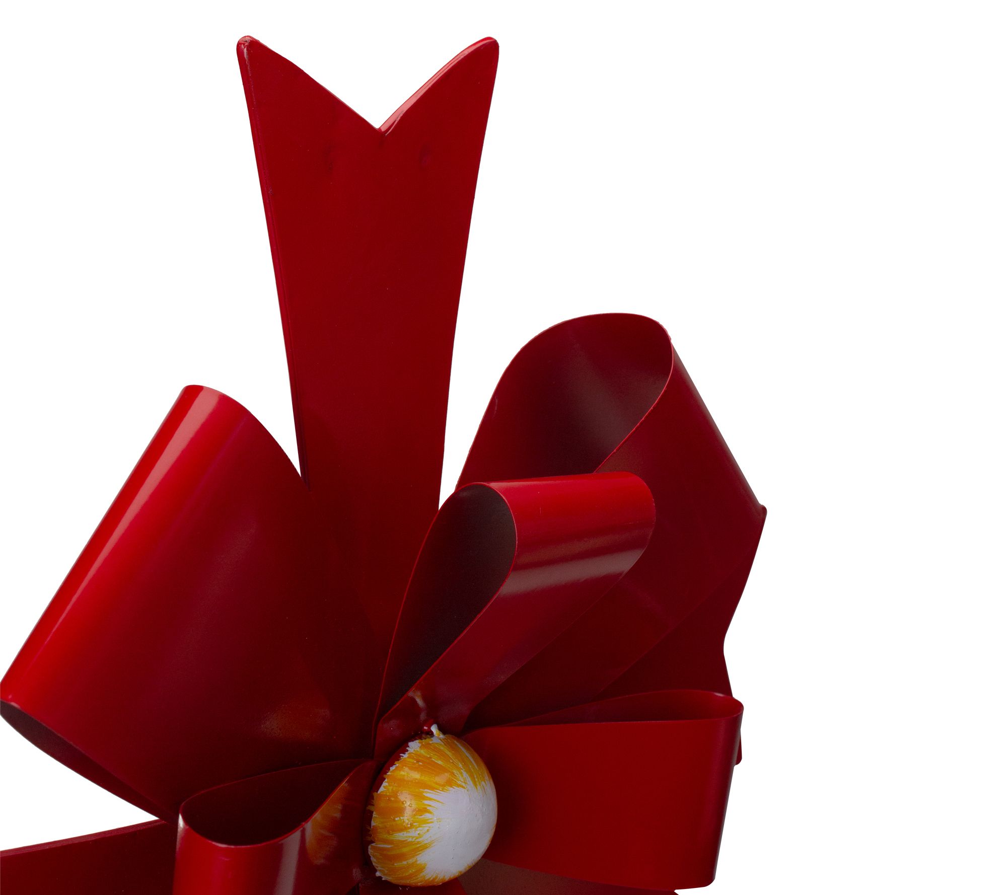 Northlight red metal bow - QVC.com