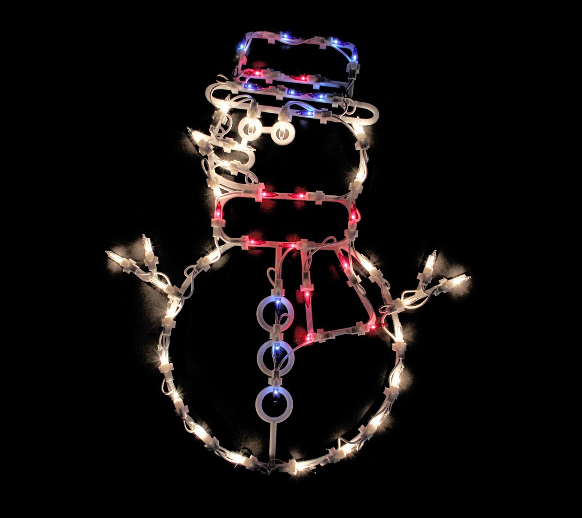 Northlight Lighted Snowman Christmas Window Decoration - QVC.com