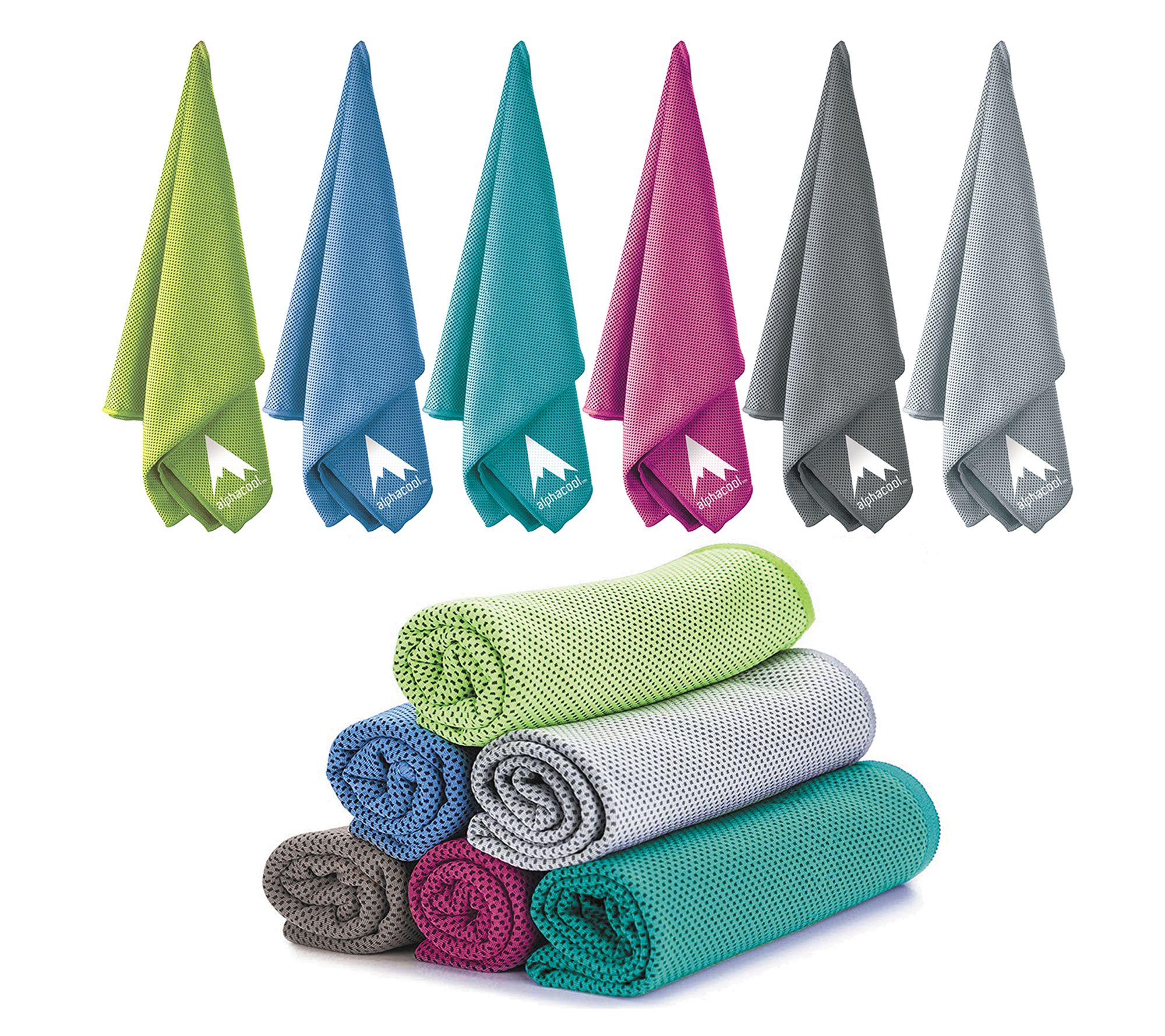 AlphaCool 2pk Mesh Instant Cooling Towel - QVC.com