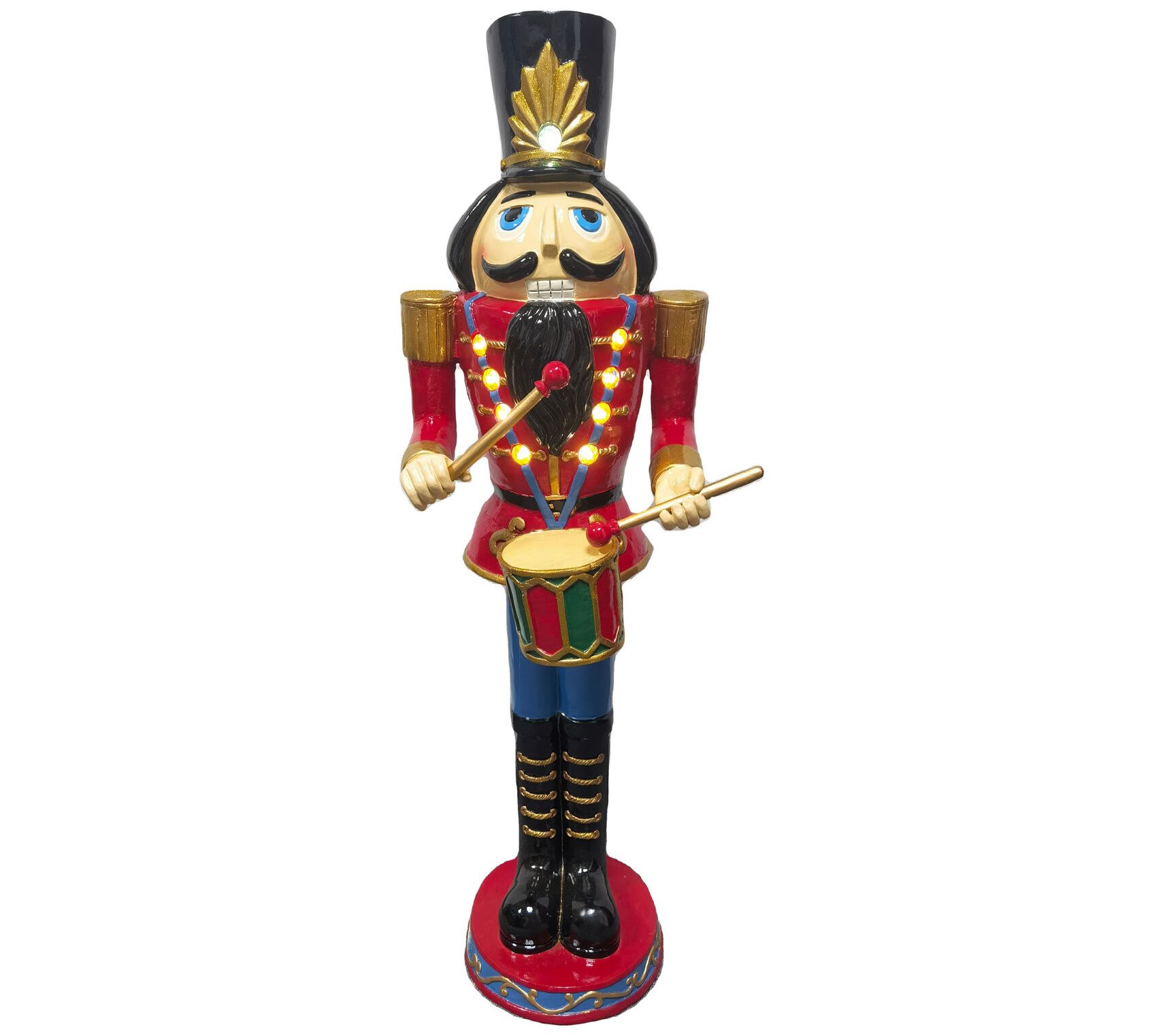 Christmas Time 4-Ft. Nutcracker Toy Soldier Pla ying the Drums - QVC.com