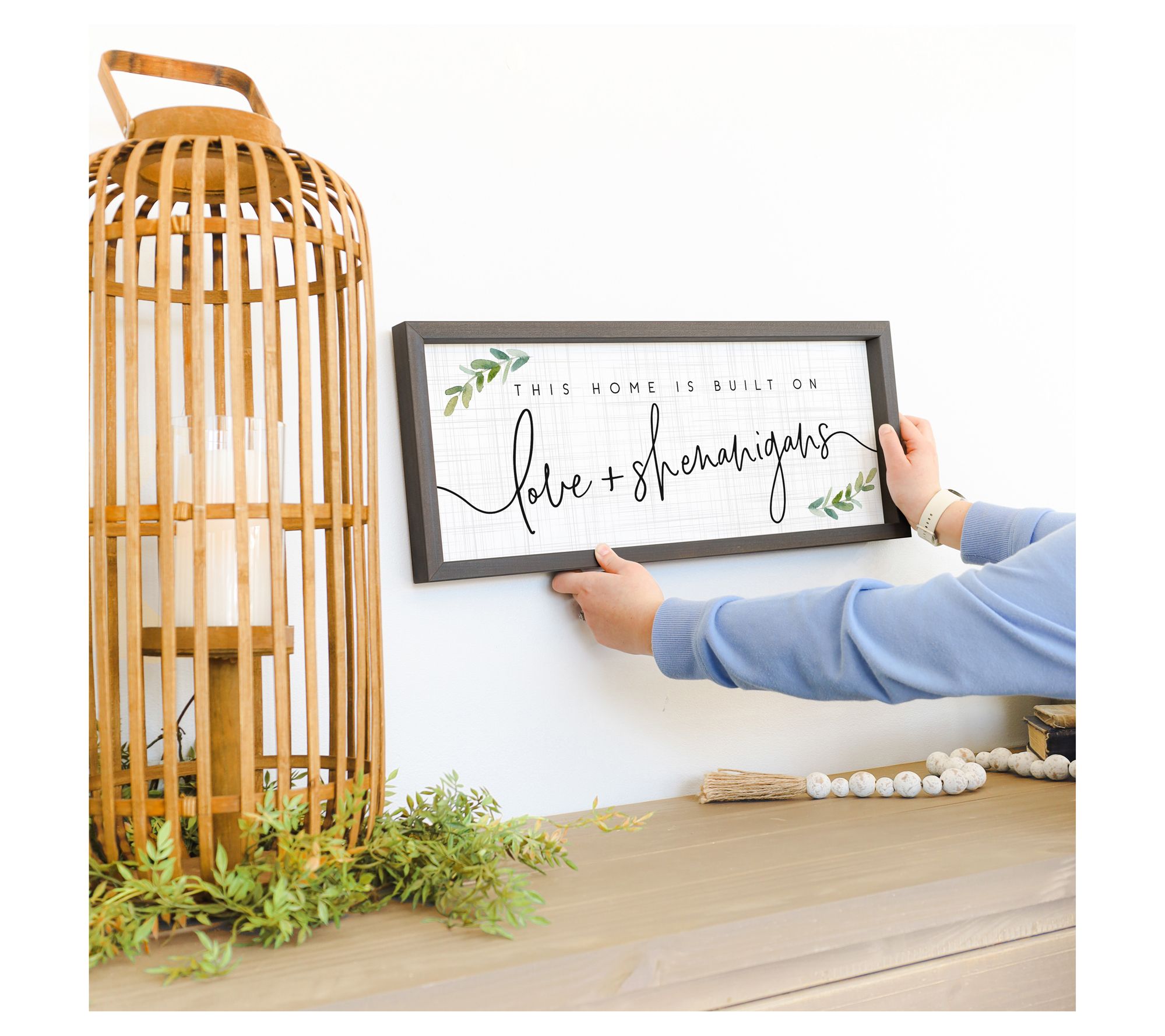 Sincere Surroundings 24" Love + Shenanigans Farmhouse Frame - QVC.com