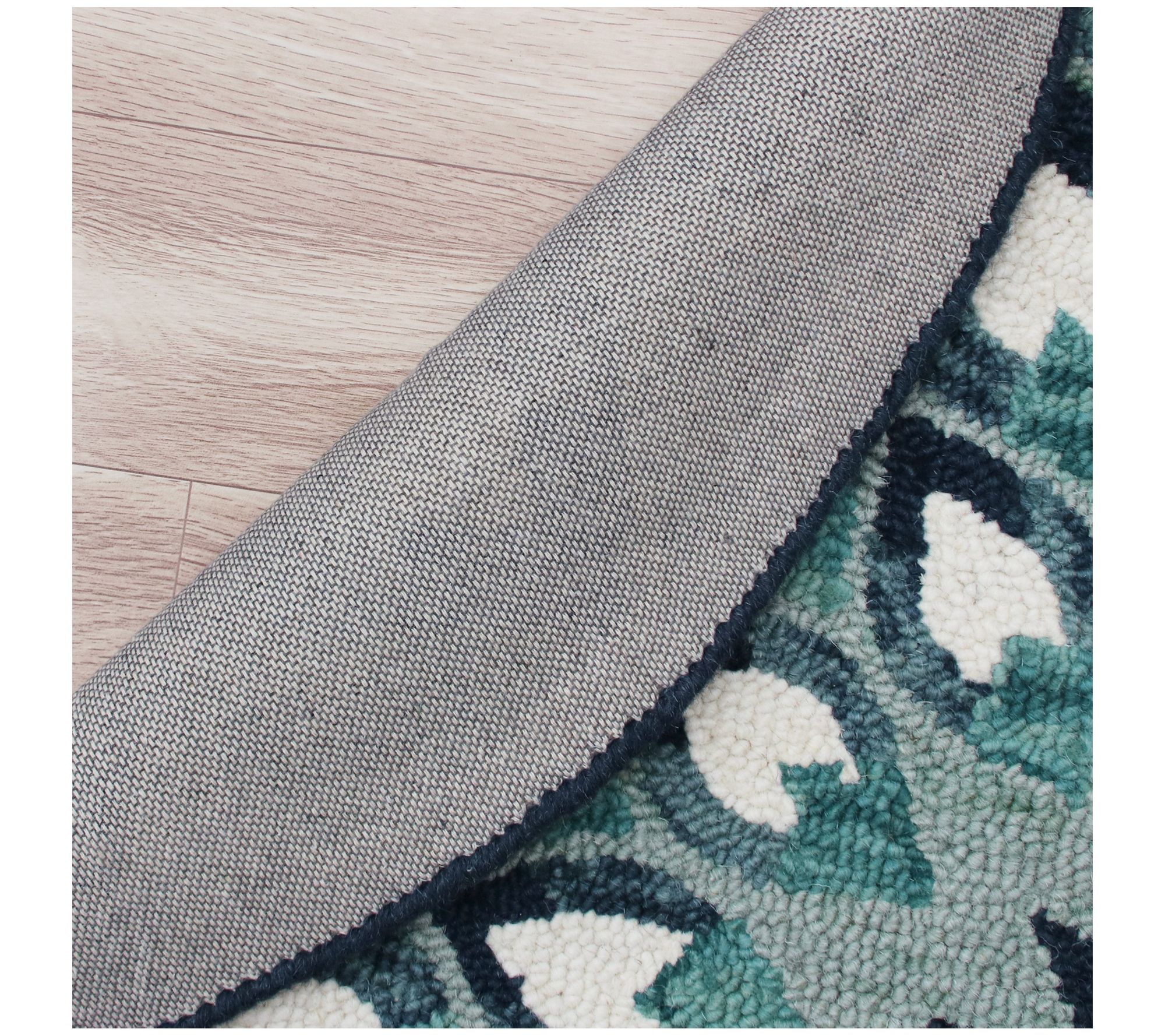 Ox Bay Geometric Medallion Hand-Tufted Wool Rug, 4' Round - QVC.com