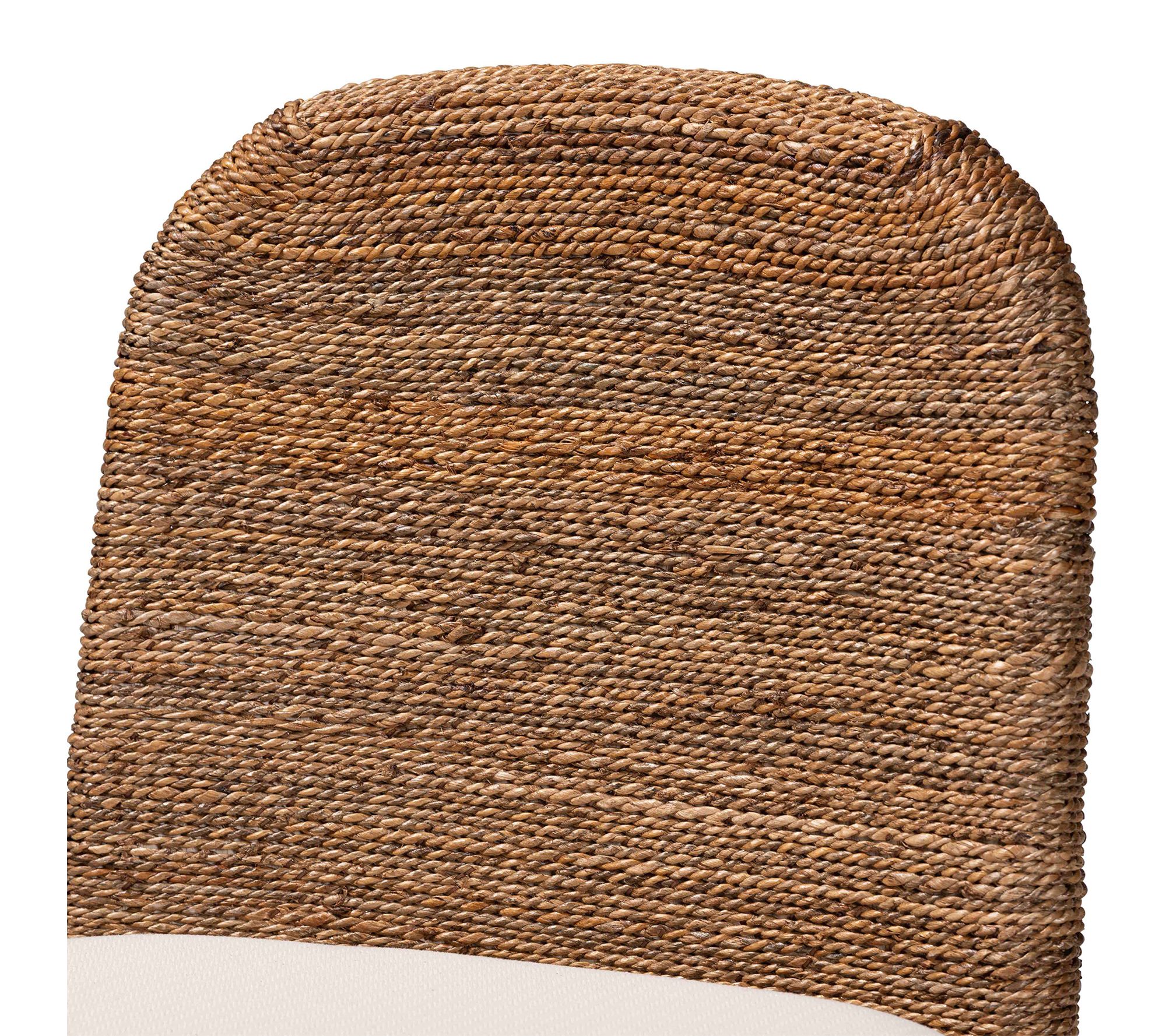 bali & pari Nadim Seagrass and Acacia Wood Counter Stool - QVC.com