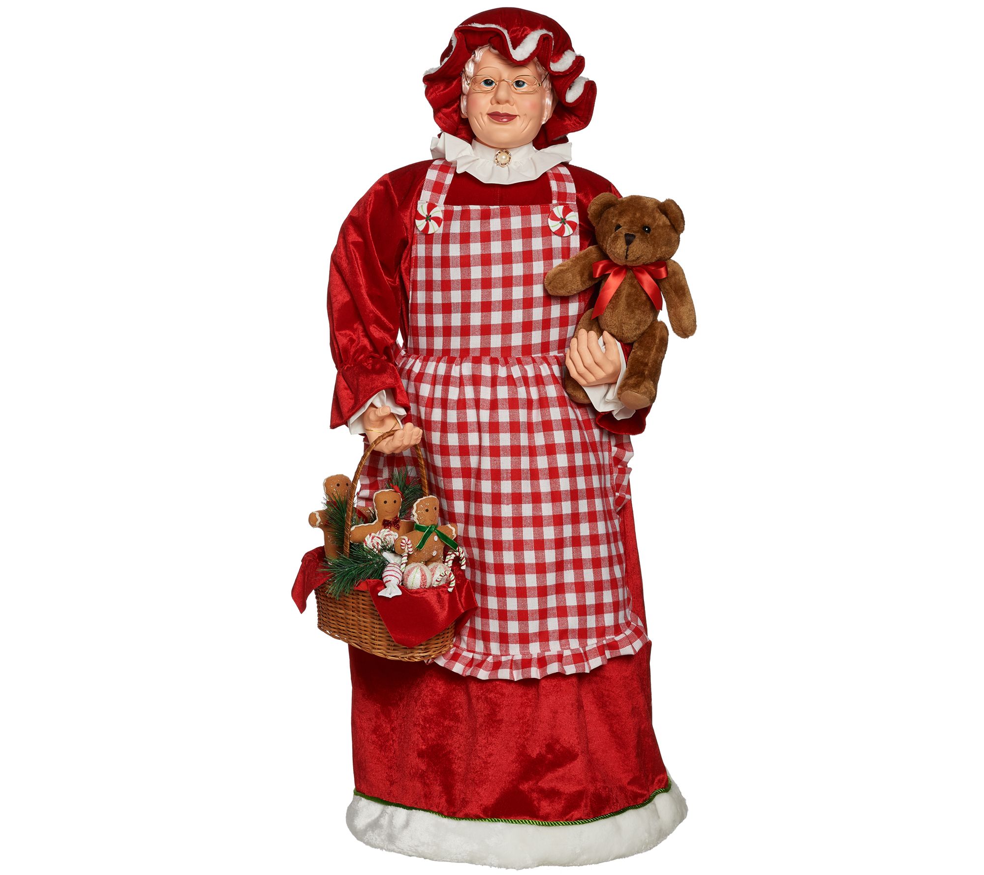 4' Oversized Mrs. Claus Figure by Valerie - QVC.com