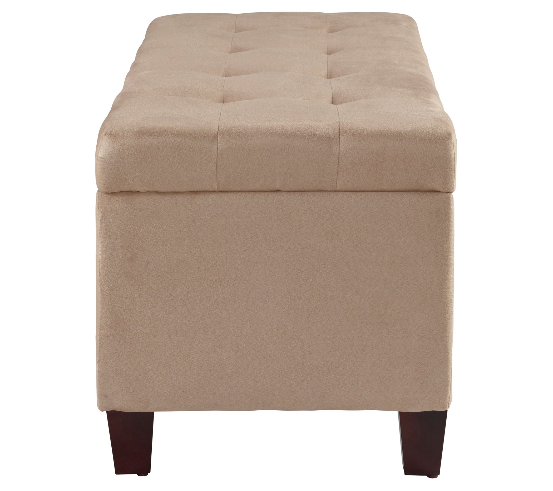 Linon Home Hana Shoe Storage Tufted Ottoman - QVC.com