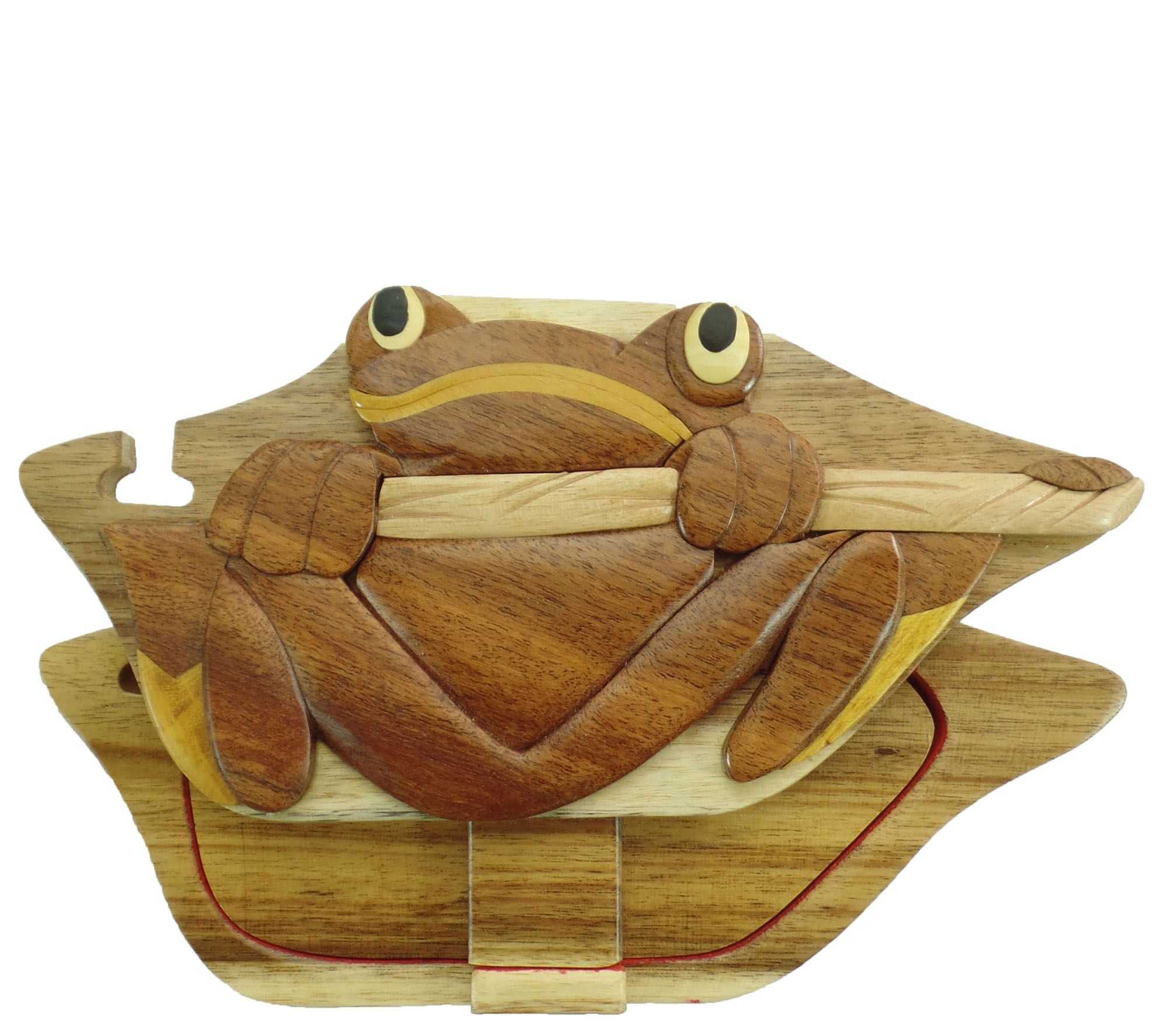 Carver Dan's Tree Frog Puzzle Box with Magnet Closures - QVC.com