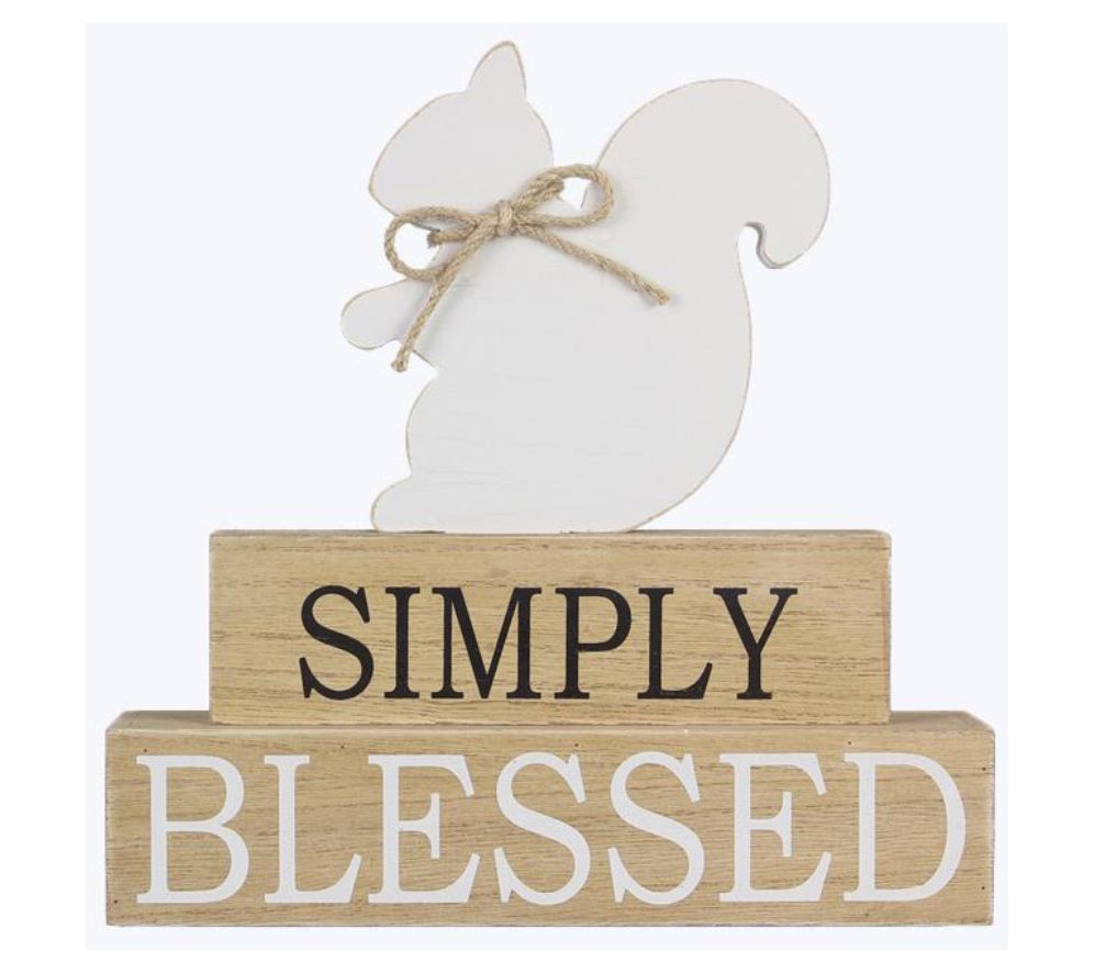 Young's Wood Squirrel Shaped Tabletop Fall Sign, Set of 3 - QVC.com