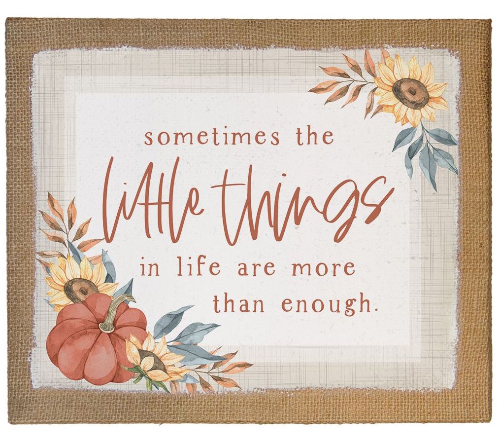 Sincere Surroundings.15" Little Things Sunflower Canvas - QVC.com