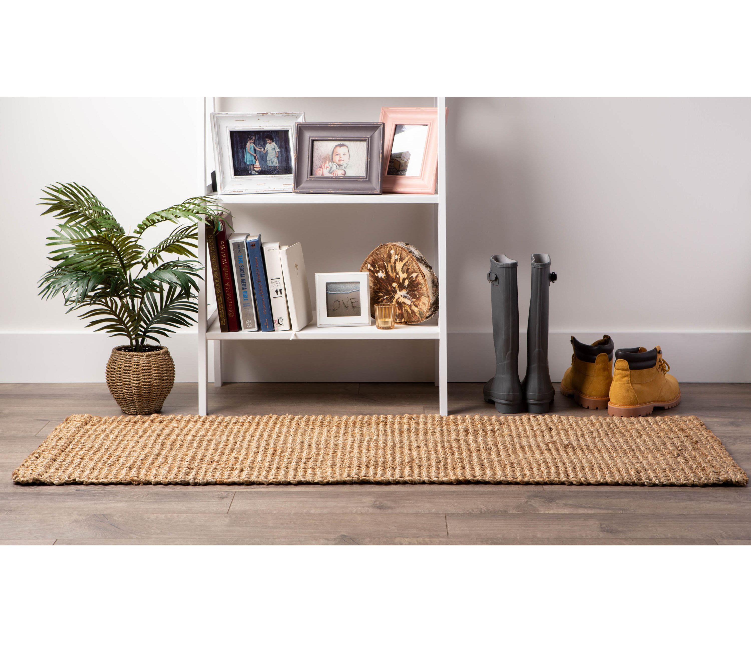 Design Imports Golden Jute Floor Runner 22"x60" - QVC.com