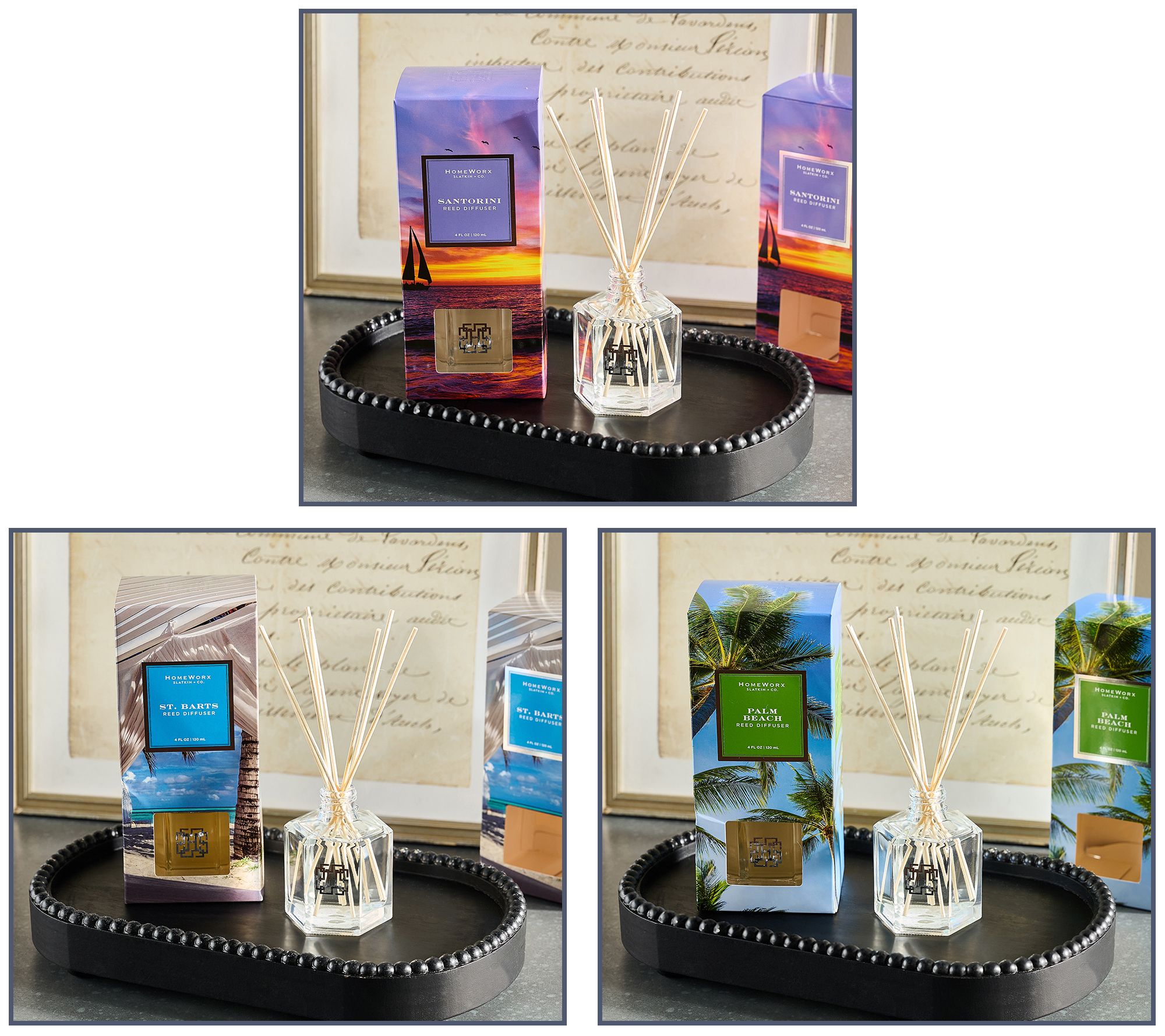 HomeWorx by Slatkin + Co. Set of 2 Postcard Reed Diffusers - QVC.com