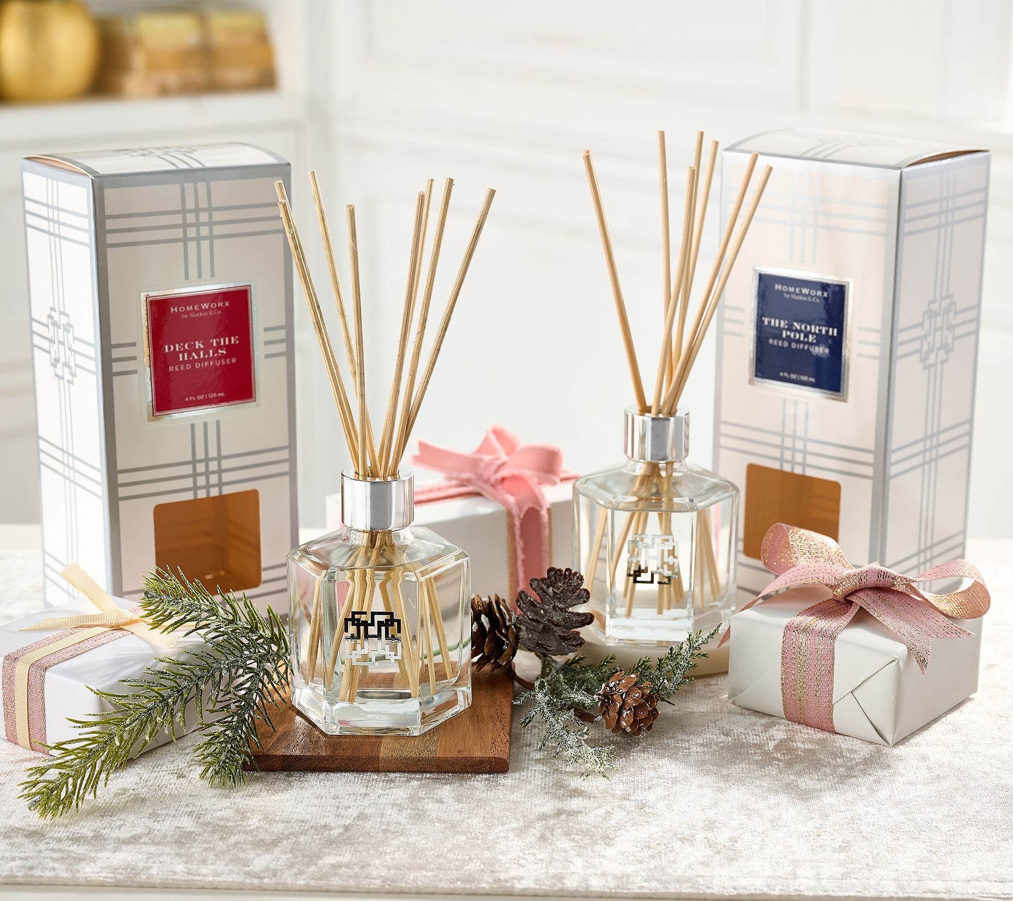 "As Is" HomeWorx by Slatkin & Co. Set/2 Holiday Reed Diffusers - QVC.com
