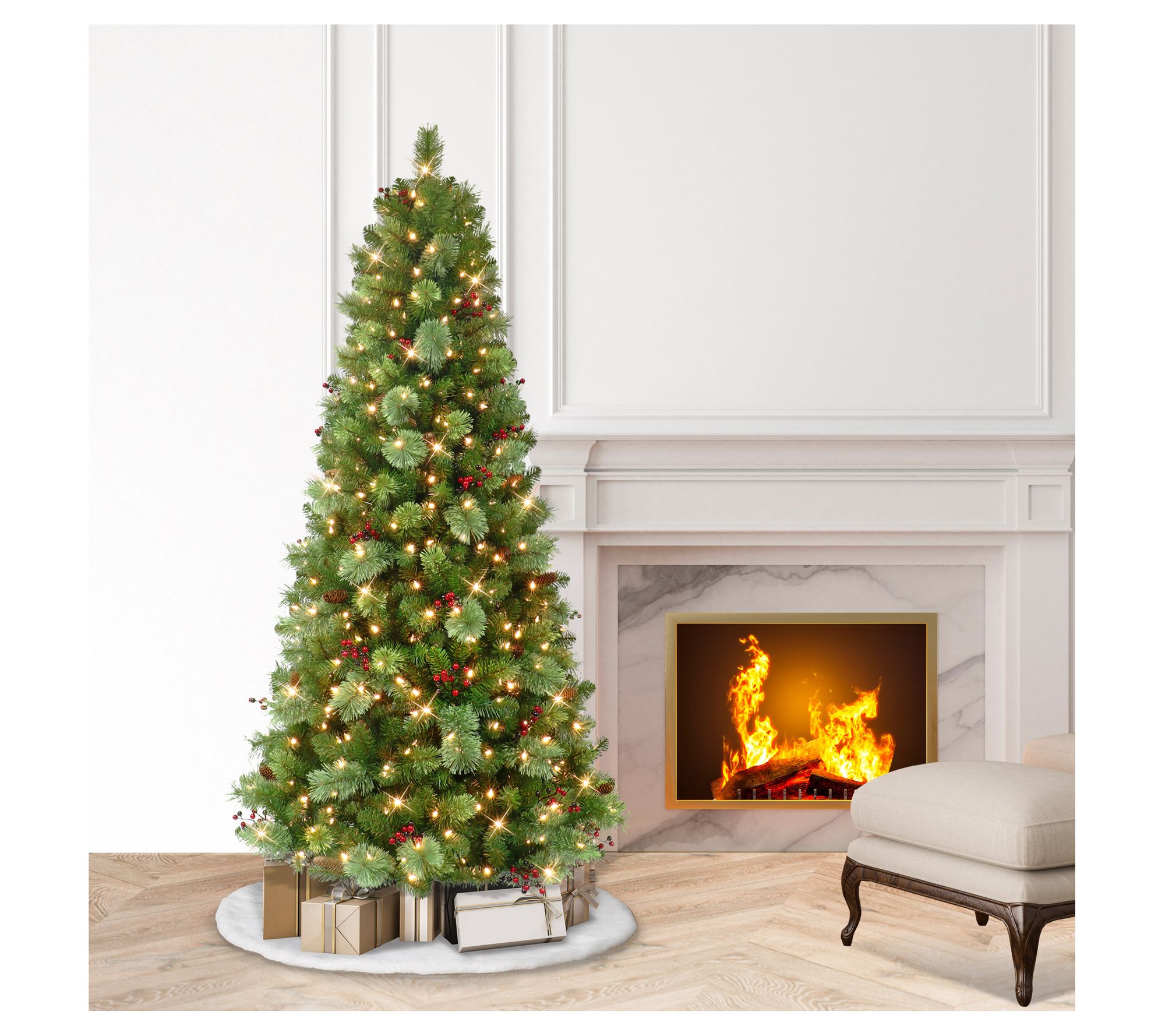 Puleo International Washington Spruce ChristmasTree - QVC.com