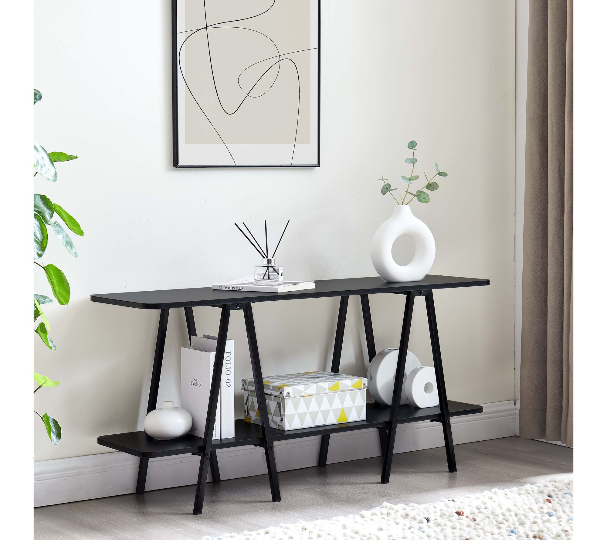 Manhattan Comfort Celine Side Table / Console - QVC.com