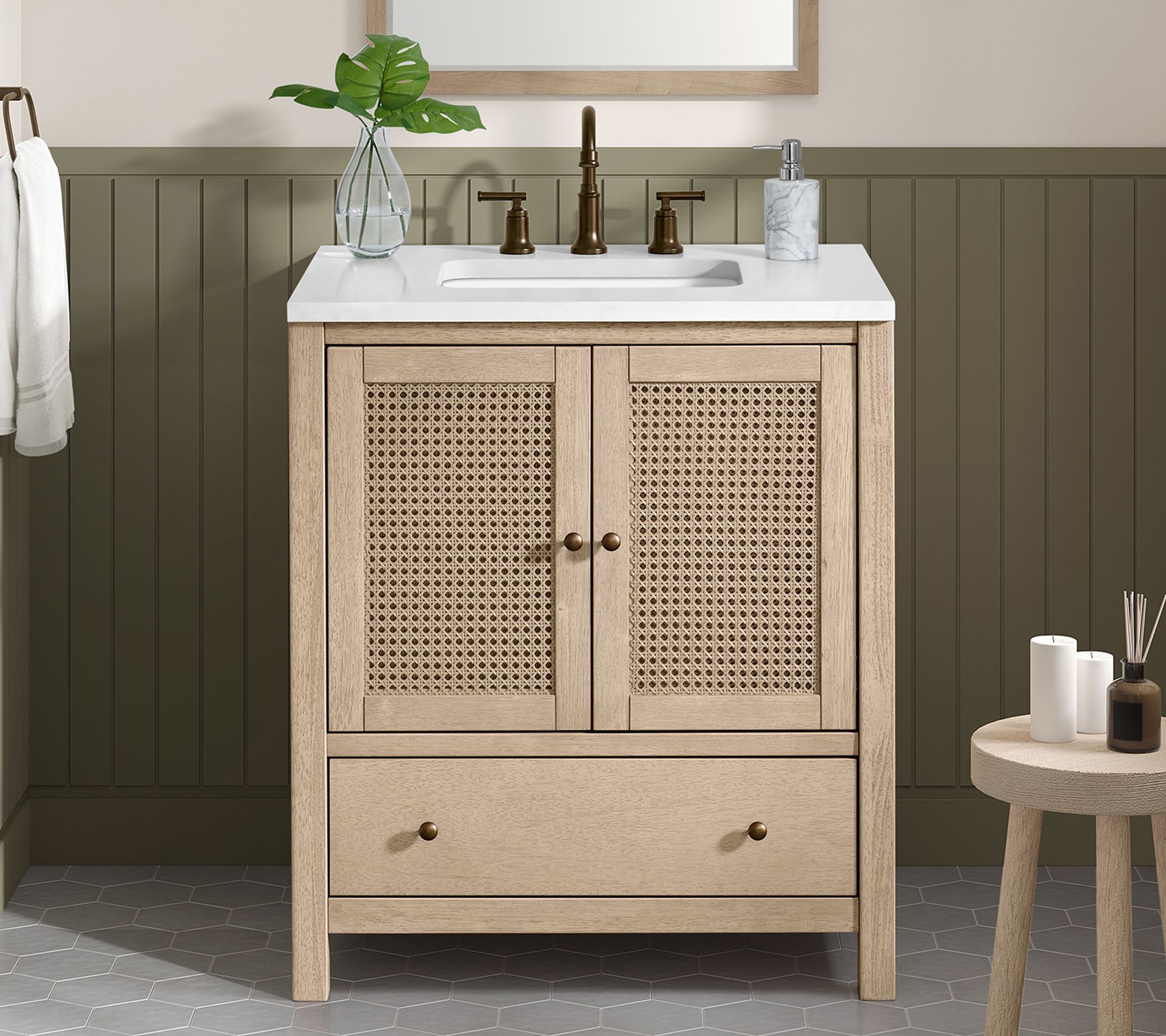 Alaterre Furniture Lucca 30" Vanity Cabinet Without Sink - QVC.com