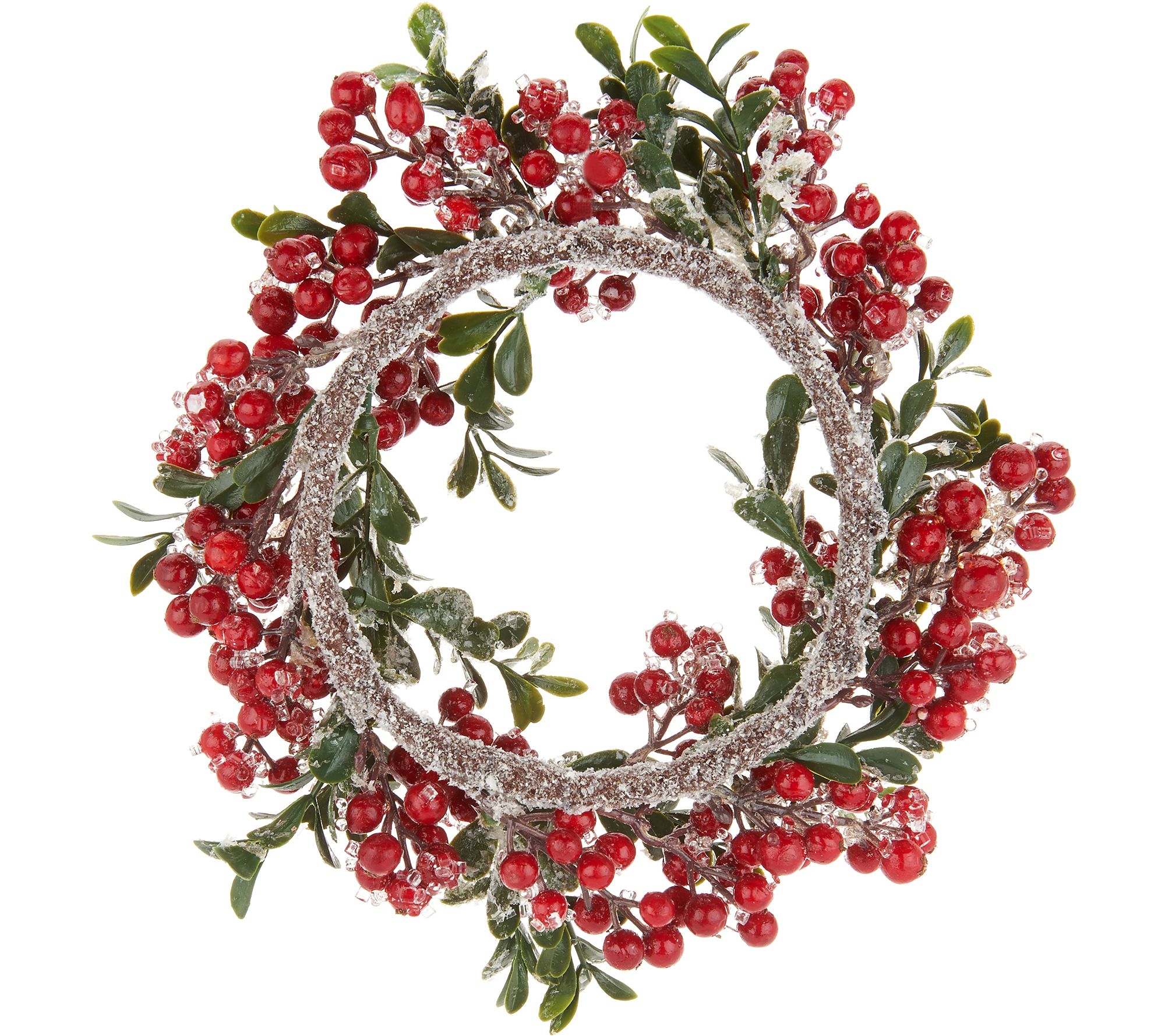 Set of (2) 8.5" Iced Berry Rings by Valerie by Valerie - QVC.com
