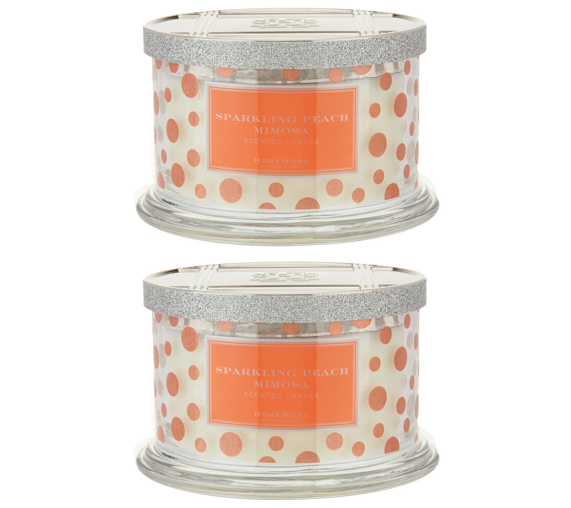 HomeWorx by Harry Slatkin Set of 2 Cocktail 4-Wick Candles - QVC.com