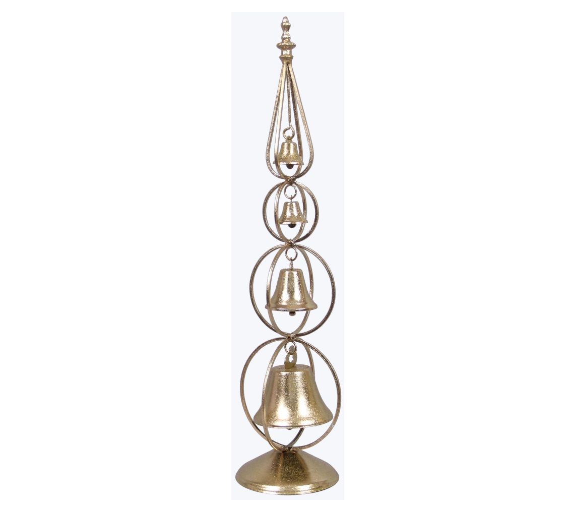 Young's Tall Metal Tabletop Stacked Christmas Bell Decor - QVC.com