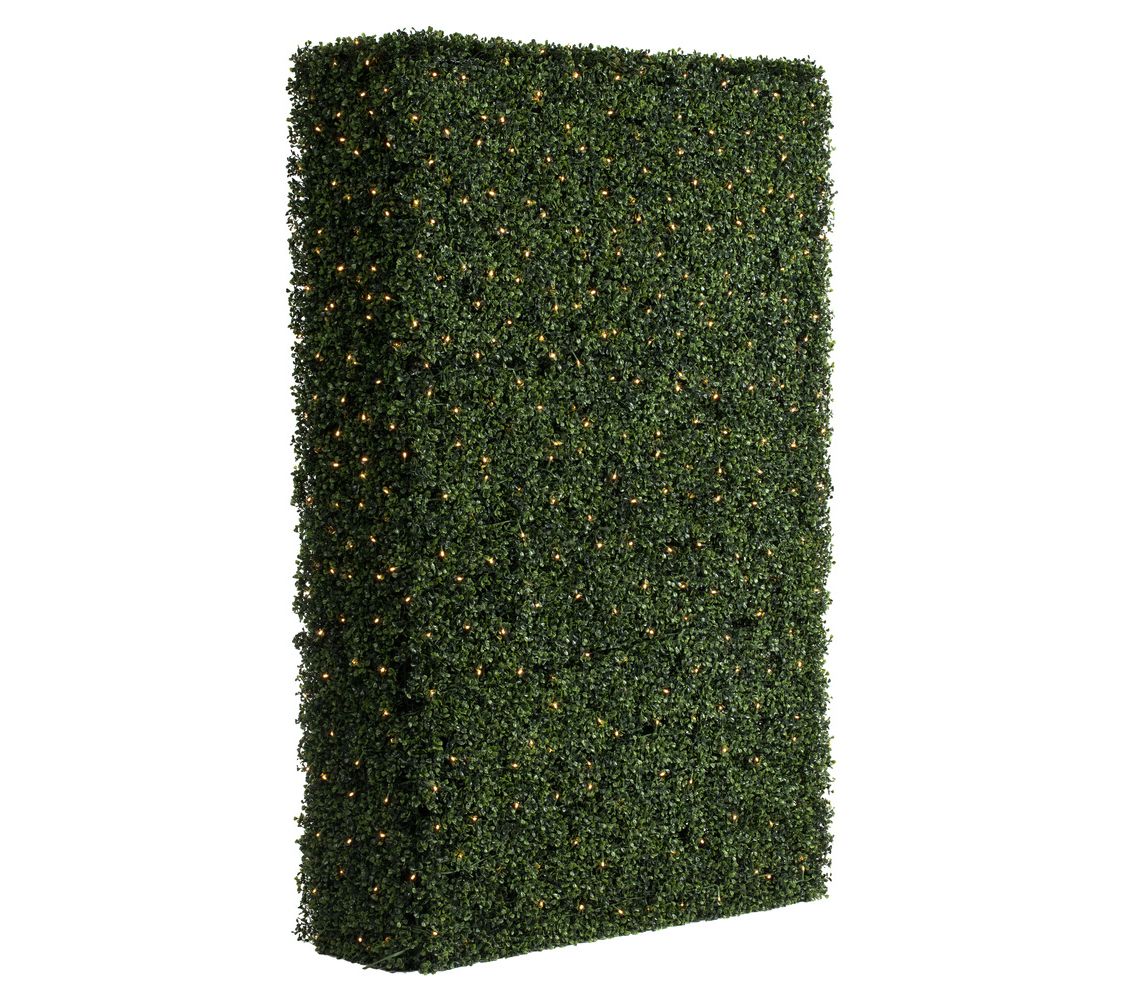 Vickerman LED 58"8"x40" Boxwood Hedge 700 WW Lights - QVC.com