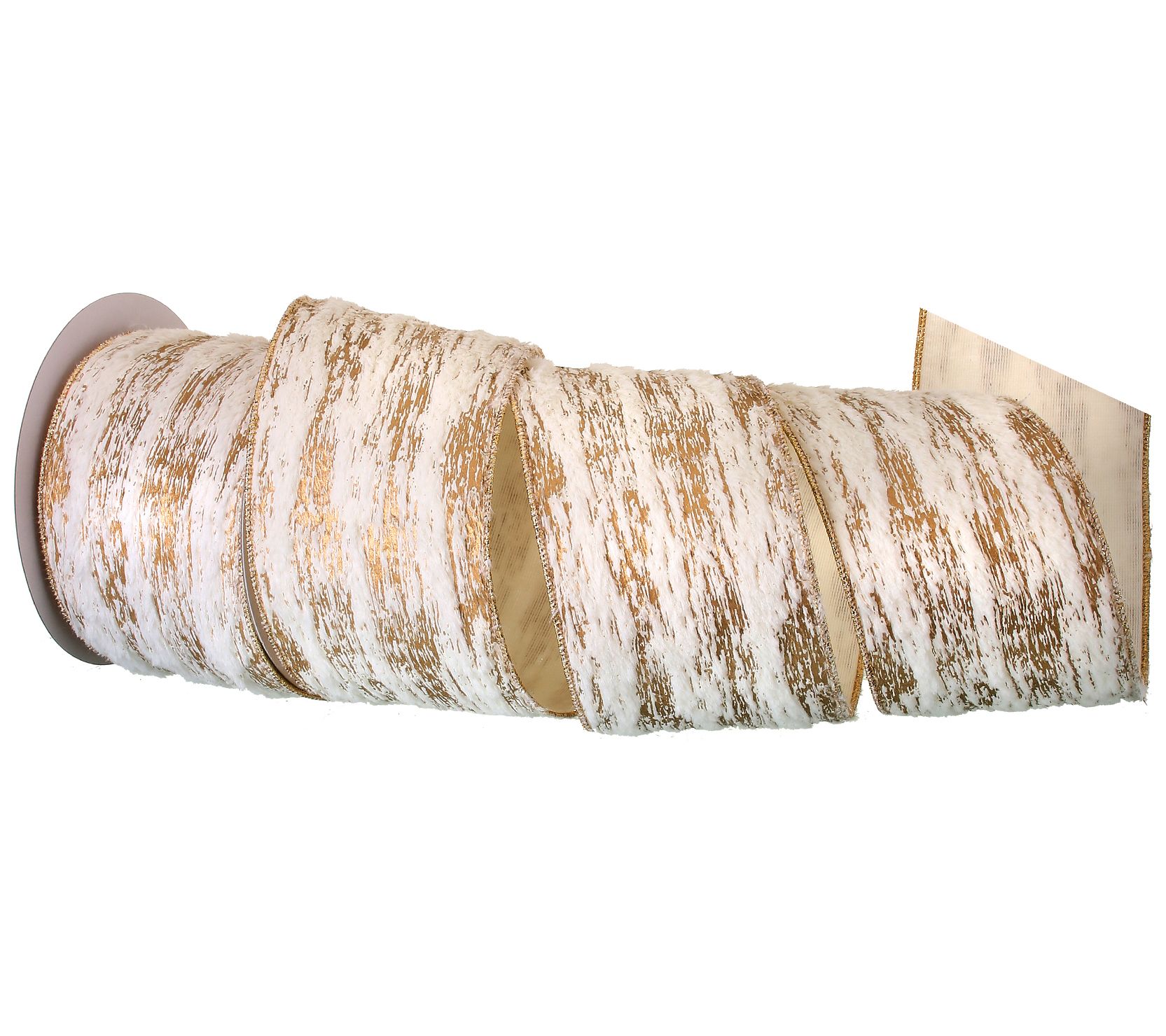 4"X10y Birch Wired Ribbon by Valerie - QVC.com