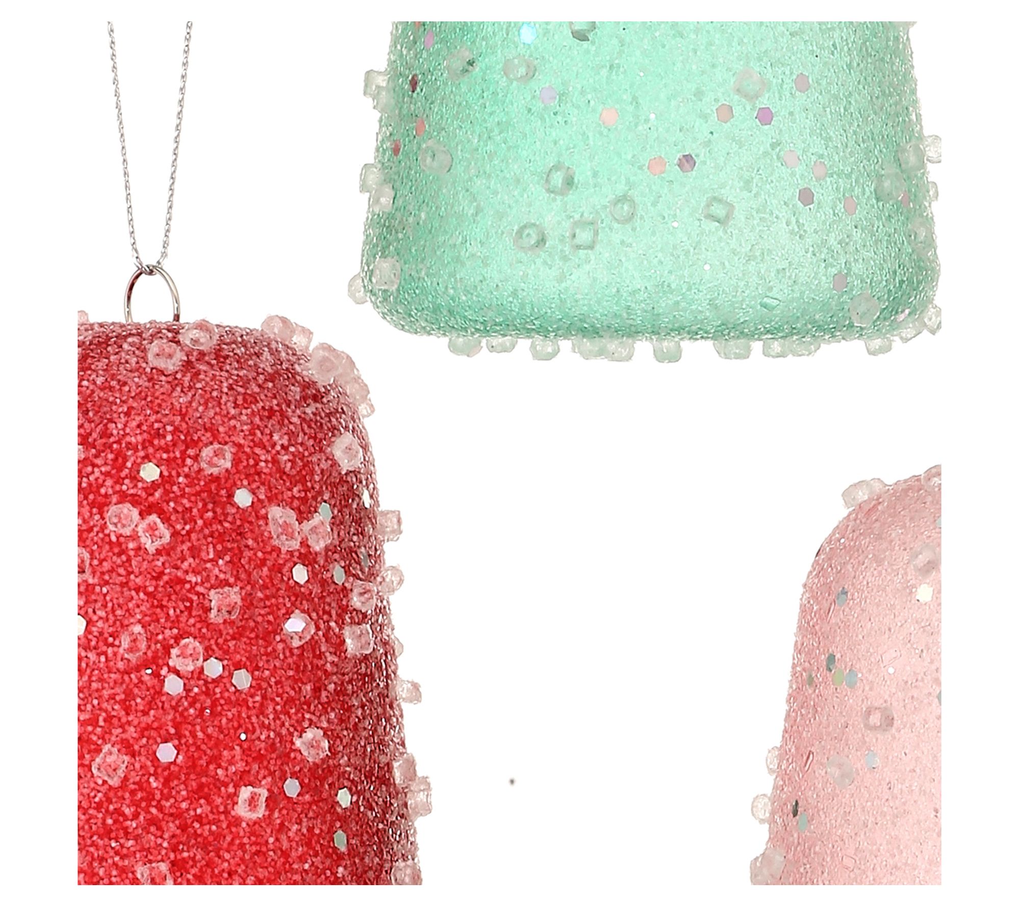 4" Plastic Ice Gumdrop Ornament Set of 6 by Valerie - QVC.com