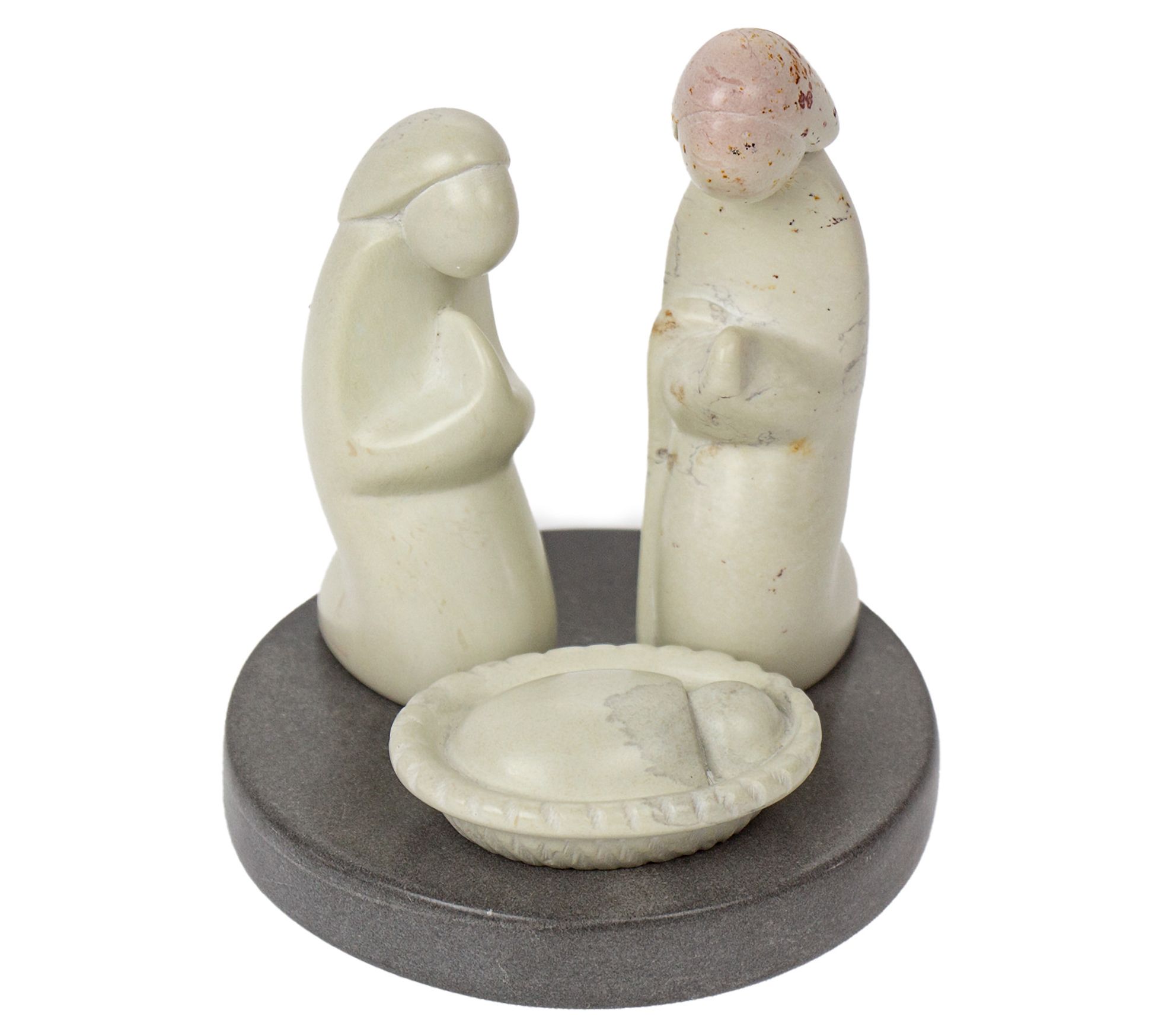 Global Crafts Soapstone Creche Kenya Nativity Set with Base - QVC.com