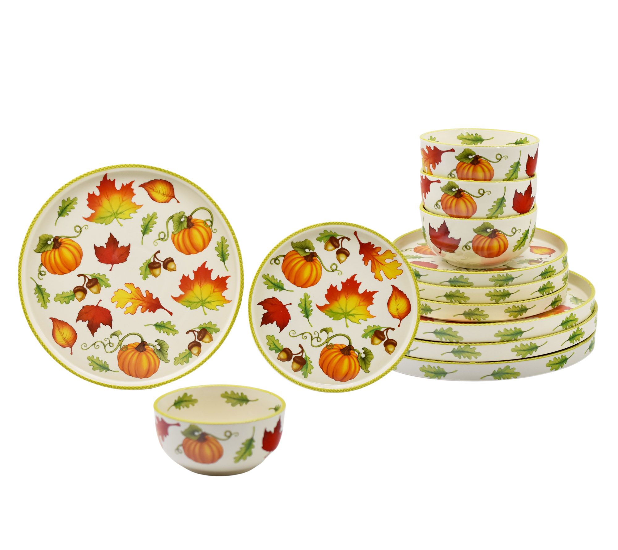 "As Is" Temp- tations Special Ed. Seasonal 12-pc Stacking Dinnerware ...