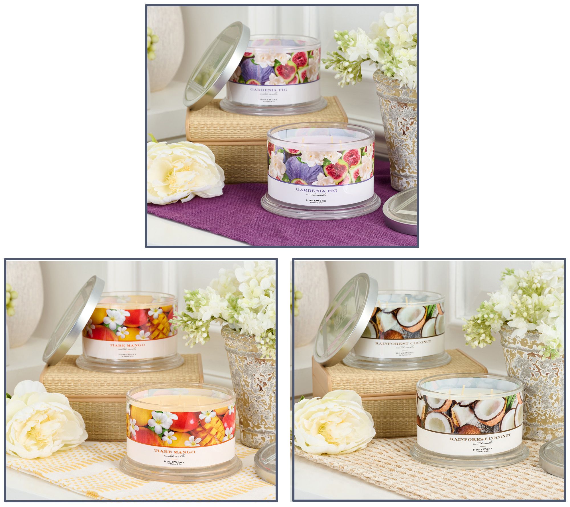 HomeWorx by Slatkin + Co. Set of (2) 18 oz. Candles - QVC.com