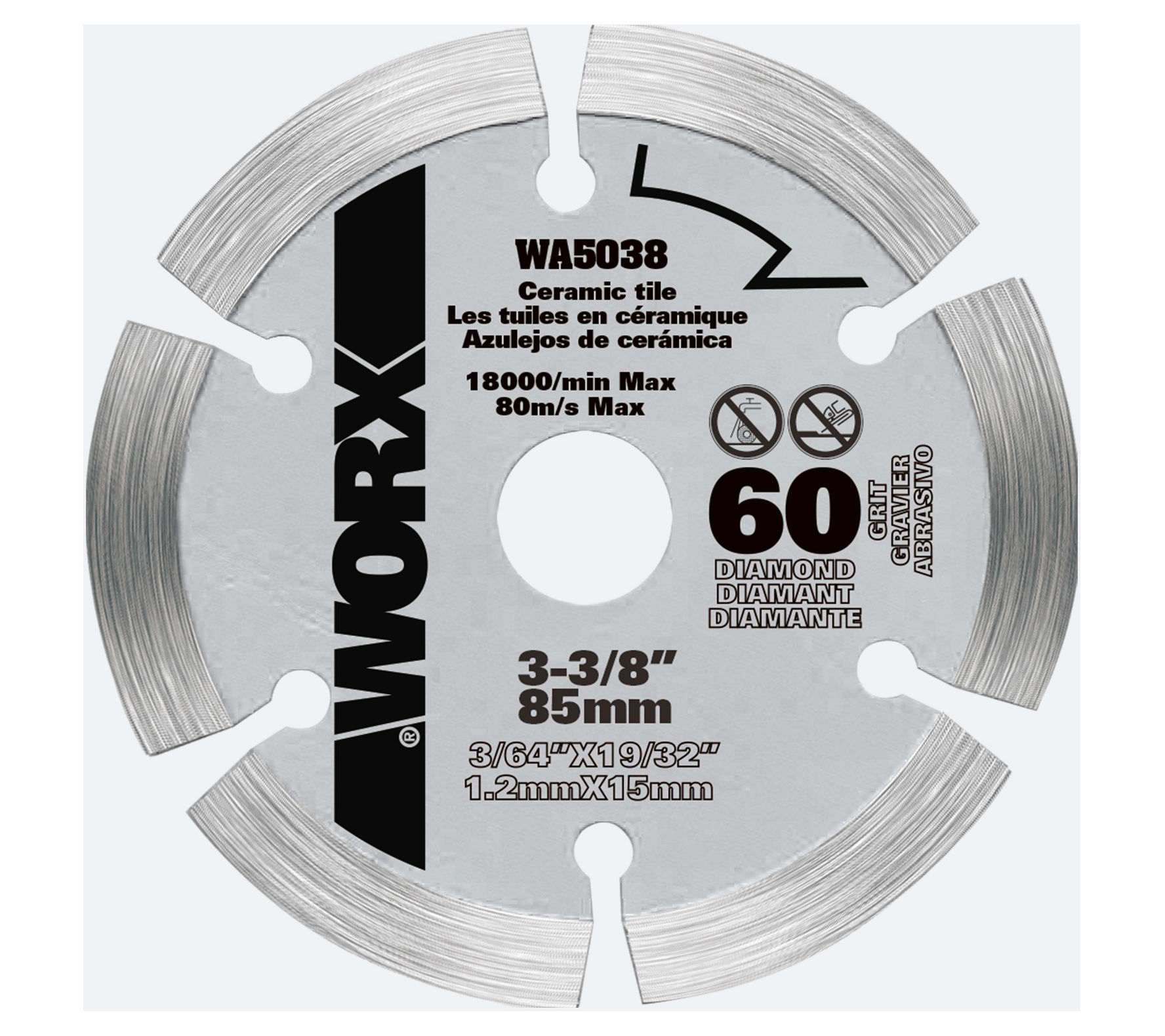 Worx WA8501 Versacut Compact Circ Saw 3pc Cutting Blade Set - QVC.com