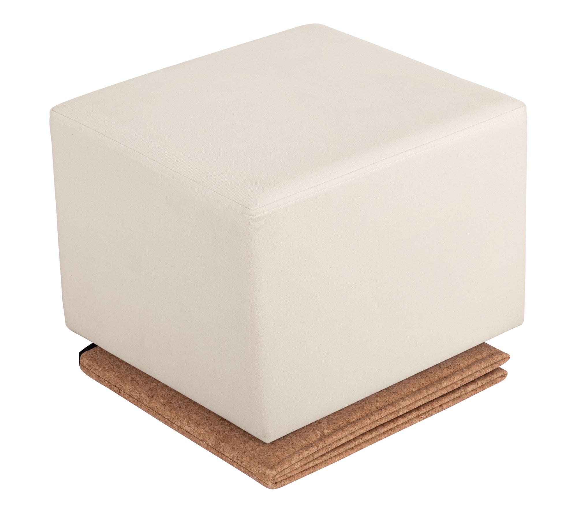 Seville Vineyard Collection Cork Cube Storage Ottoman - QVC.com
