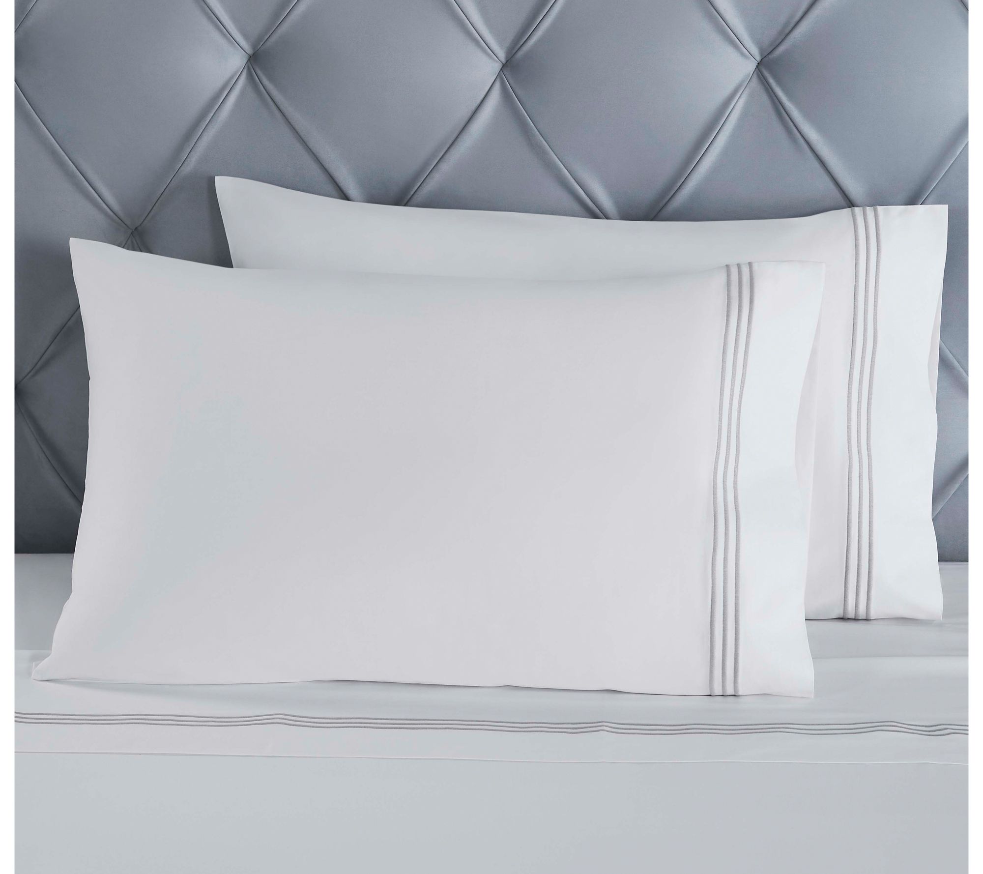 Superior Brandon Cotton Embroidered Bed Sheet Set-King - QVC.com