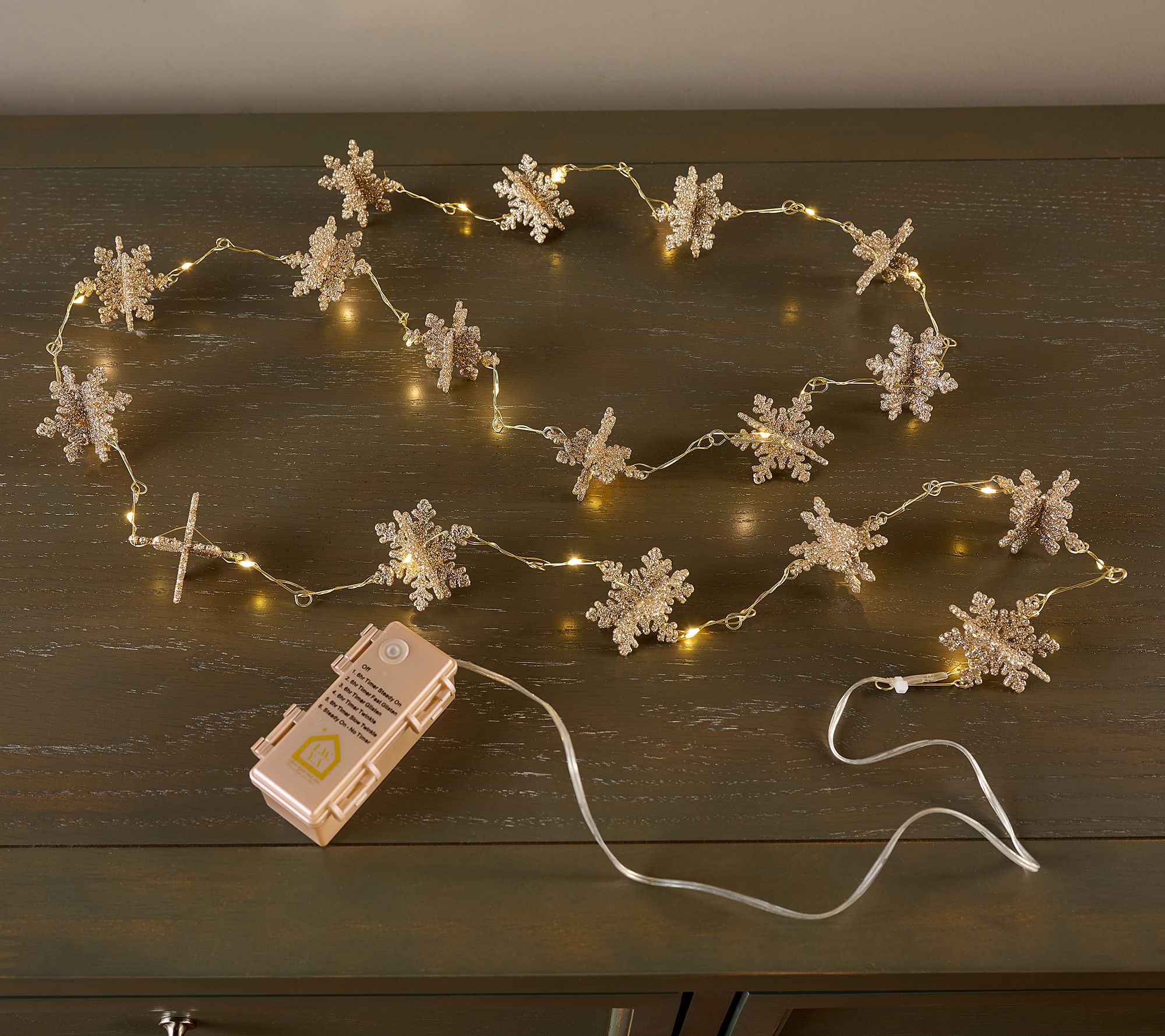 6' Snowflake Fairy Light Strand by Kim Gravel - QVC.com