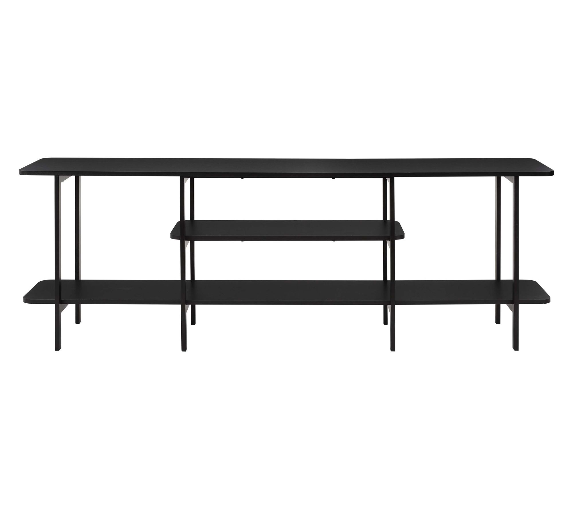 Manhattan Comfort Celine Side Table with 3 Fixed Shelves - QVC.com