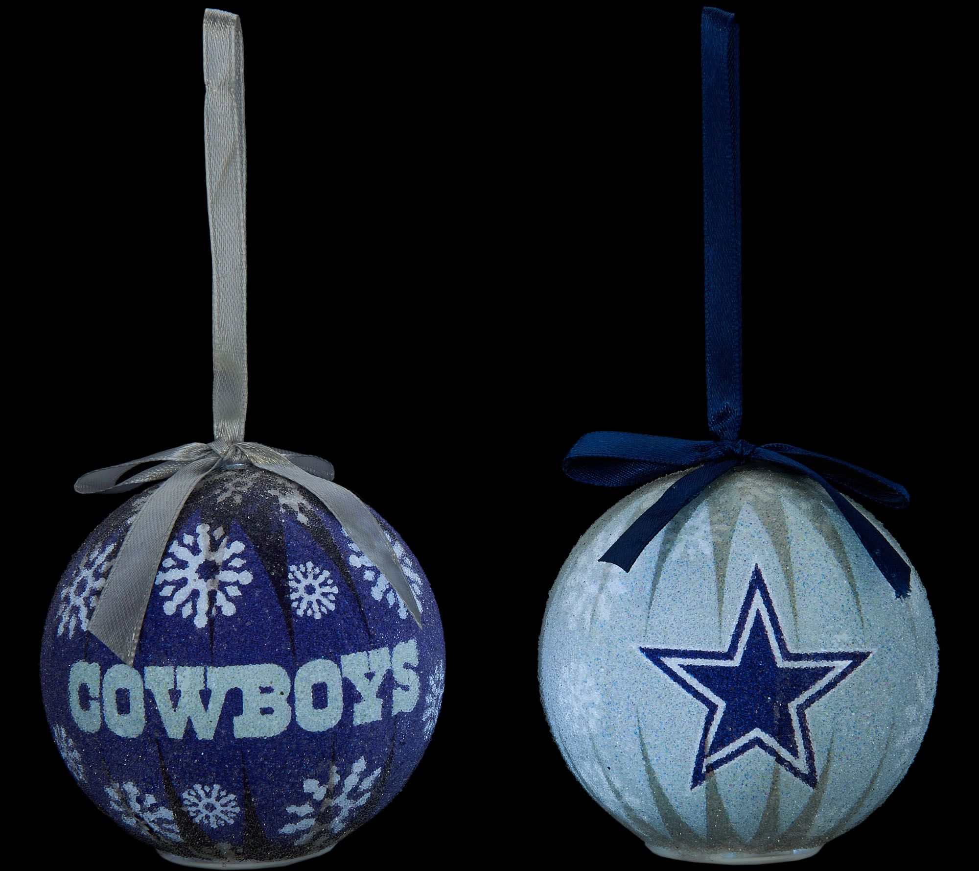 NFL Set of 6 Light-Up_Ball Ornaments w/Gift Box - QVC.com