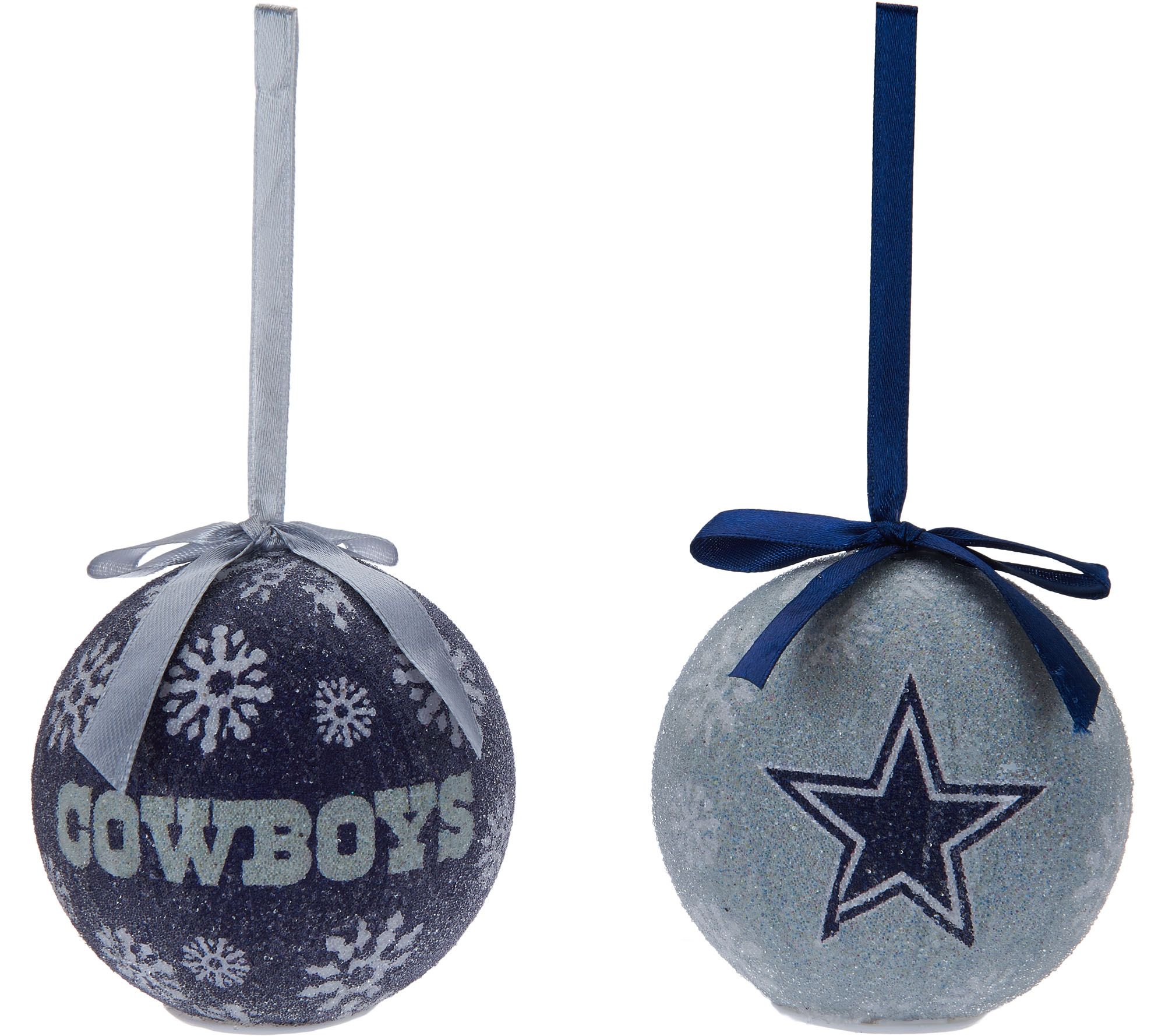 NFL Set of 6 Light-Up_Ball Ornaments w/Gift Box - QVC.com