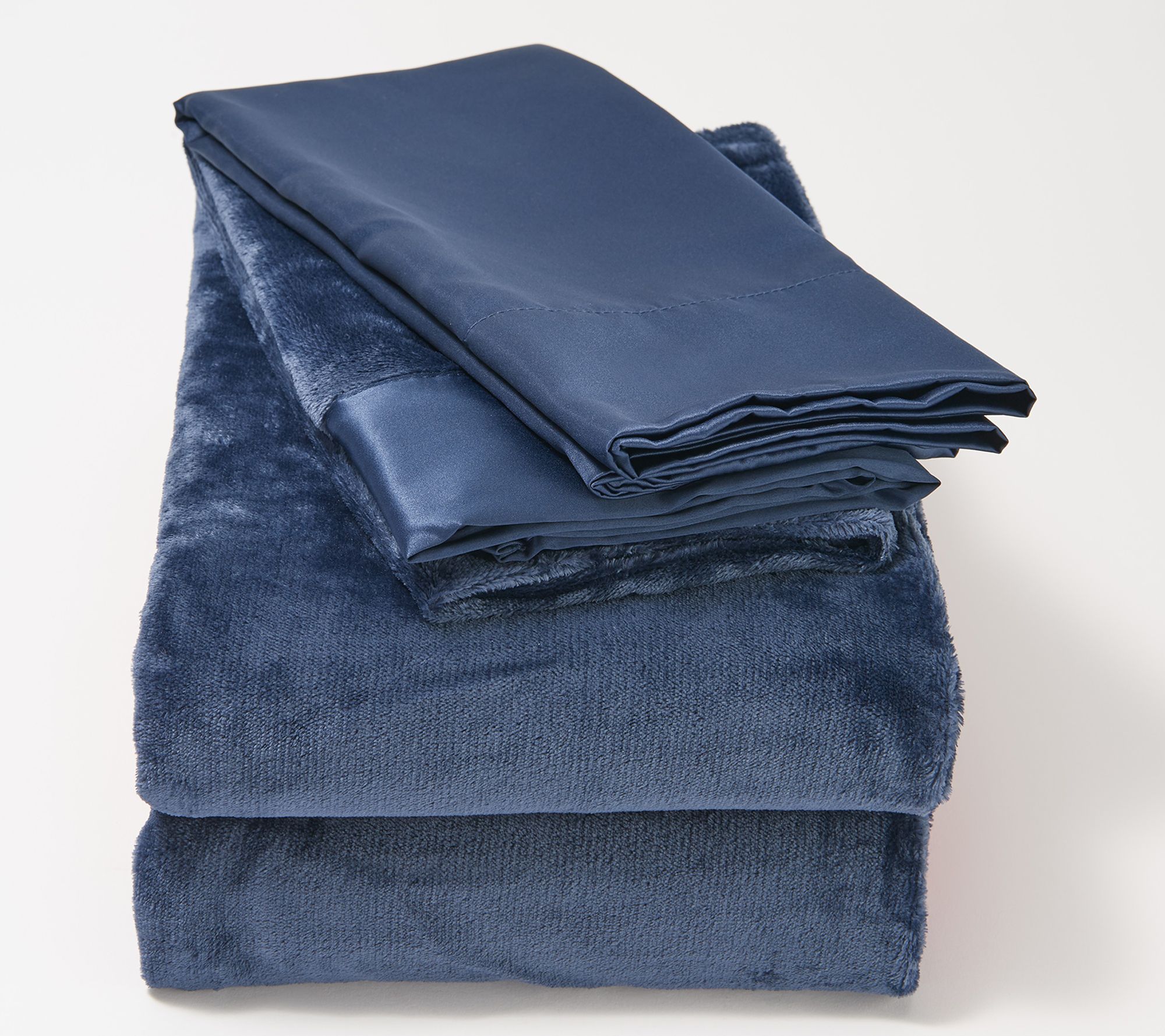 Berkshire Velvet Soft 6-Piece Satin Trim Sheet Set - King - QVC.com