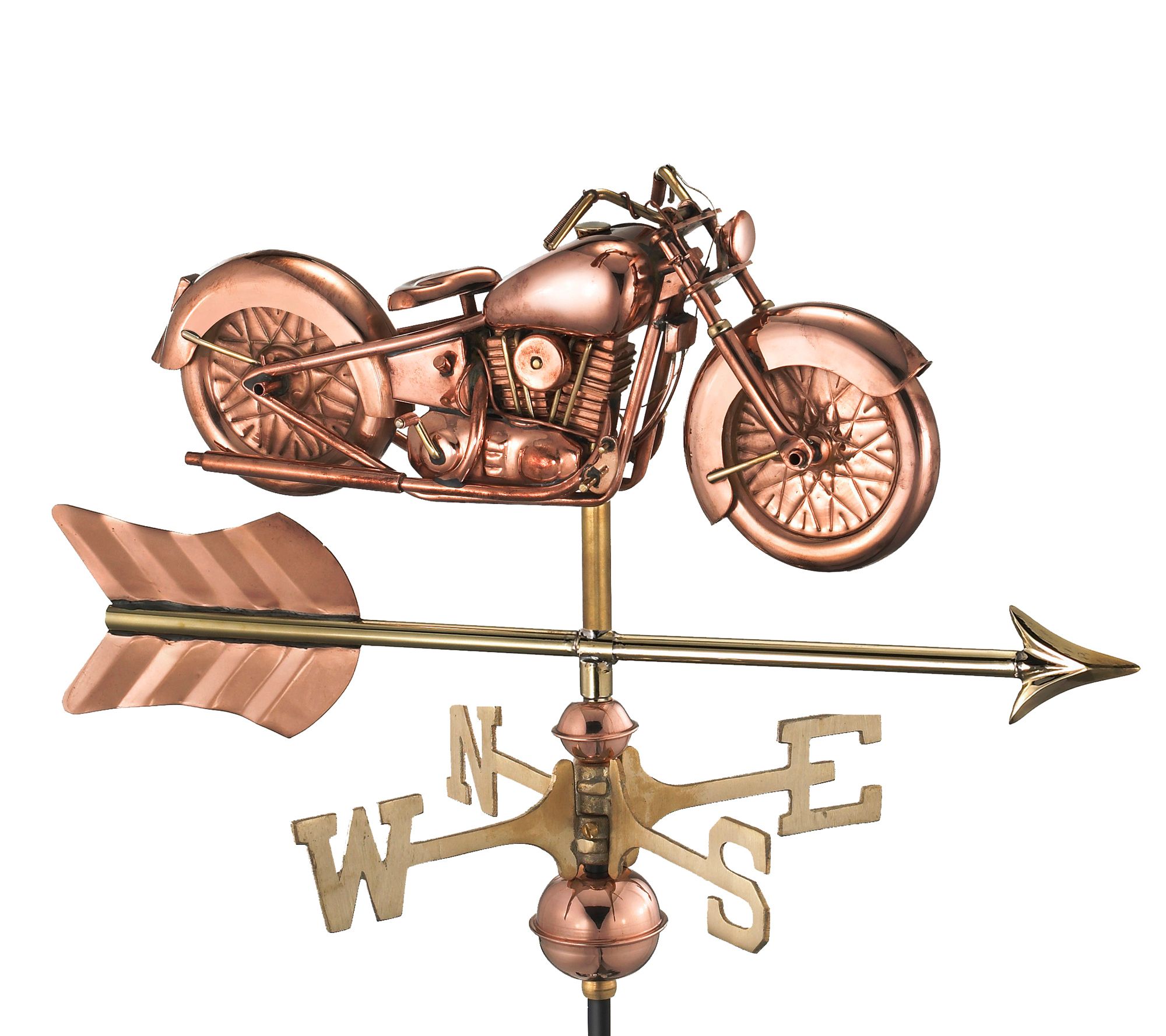 Motorcycle & Arrow Weather Vane with Mount by Good Directions - QVC.com